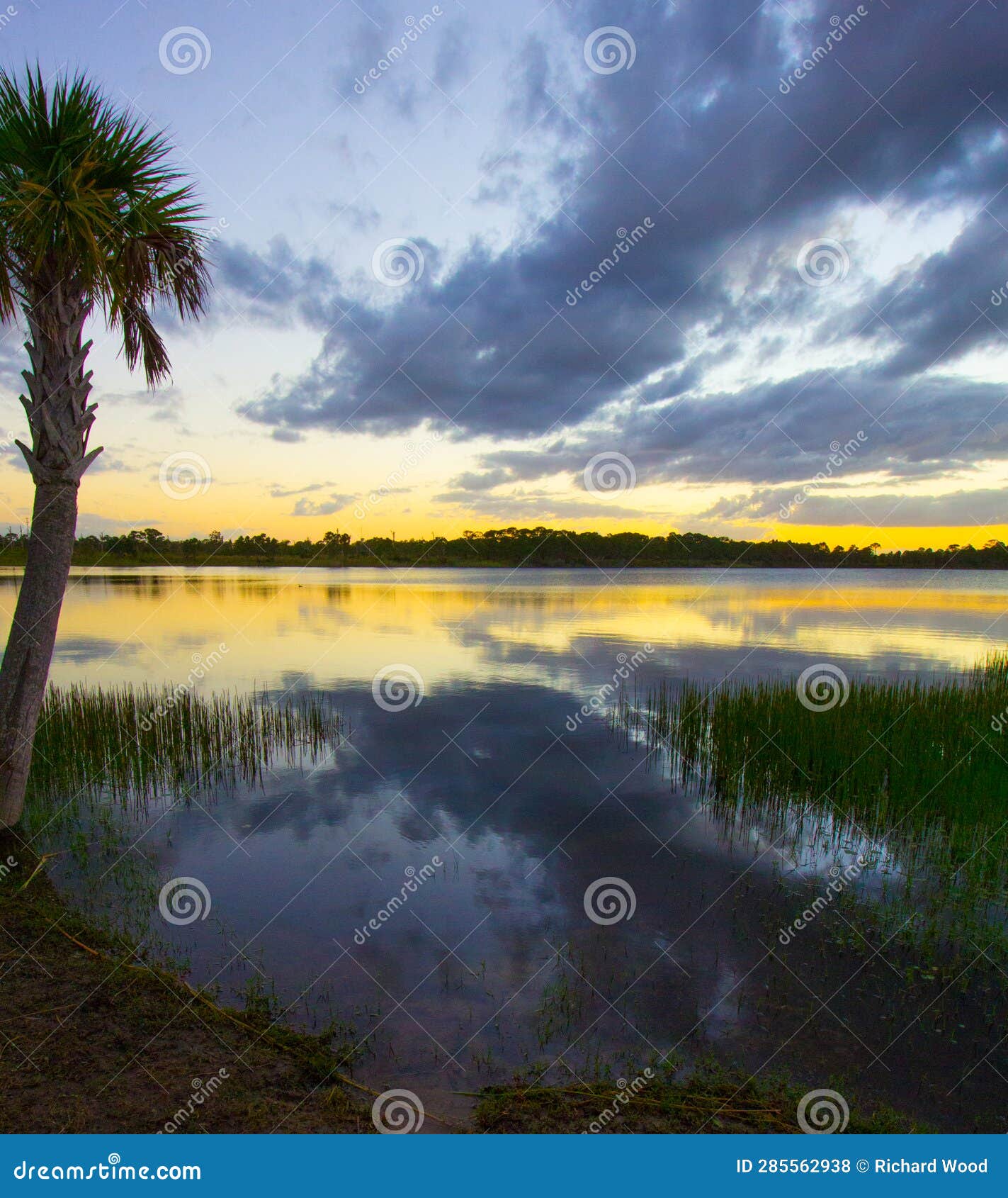 Sunset at Lake Zobel, George LeStrange Preserve, Fort Pierce, Florida ...