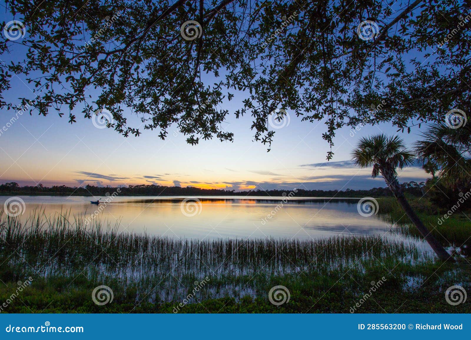 Sunset at Lake Zobel, George LeStrange Preserve, Fort Pierce, Florida ...