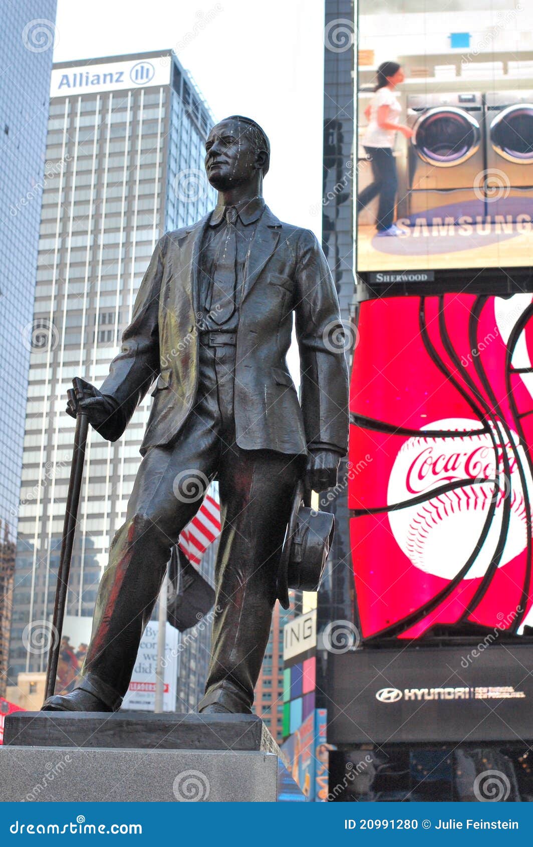 George M. Cohan Statue In Times Square Editorial Image | CartoonDealer ...