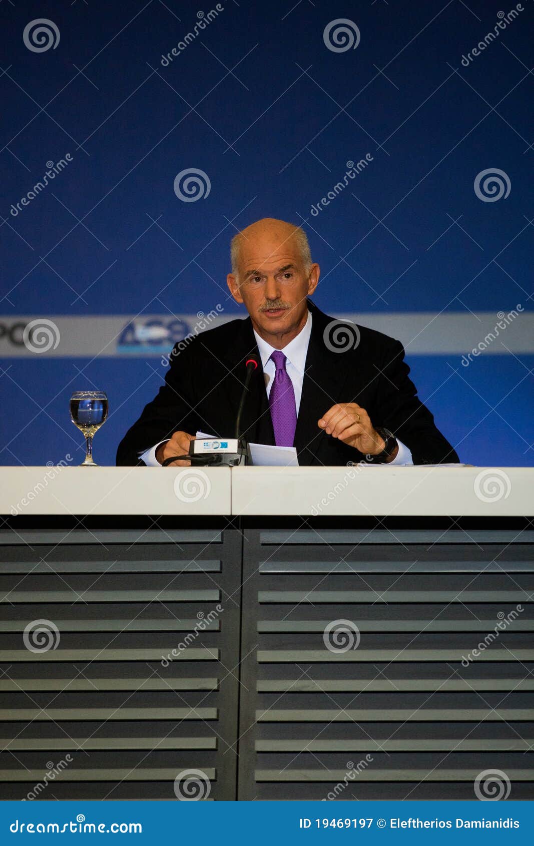 George Papandreou editorial photography. Image of hellas - 19469197