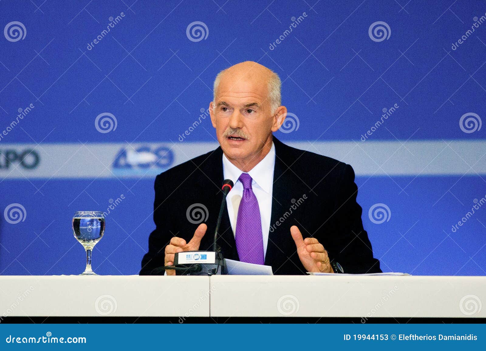 George Papandreou editorial stock photo. Image of thessaloniki - 19944153
