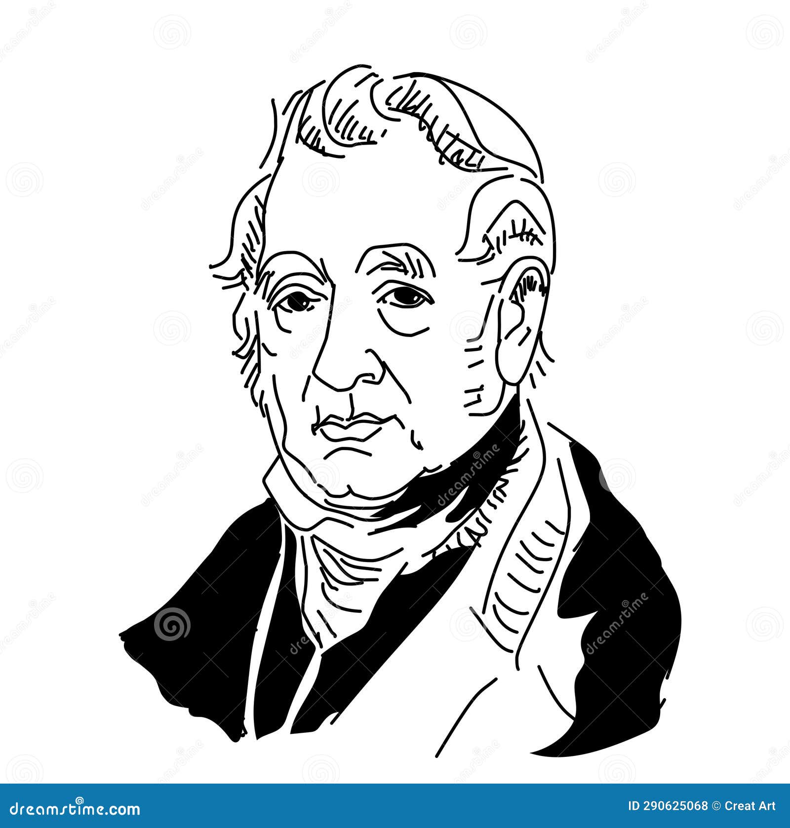 George Stephenson Black and White Vector Portrait Stock Illustration ... George Stephenson Black and White Vector Portrait Stock Illustration ...