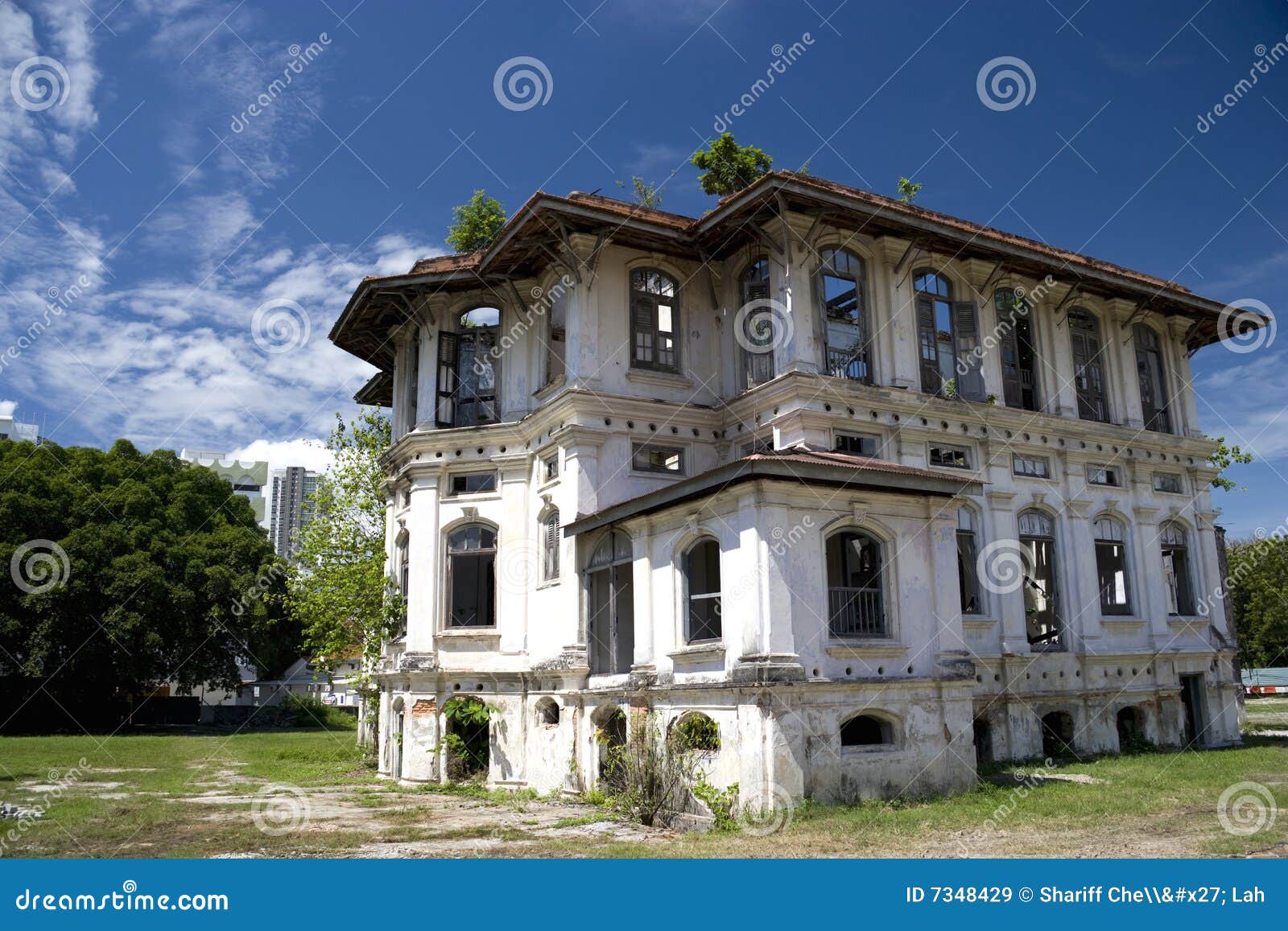 George Town Dilapidated Heritage Building Stock Image - Image of penang ...