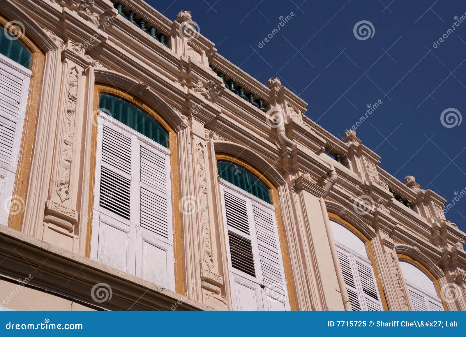 George Town Heritage Building Stock Image - Image of facade, malaysia ...