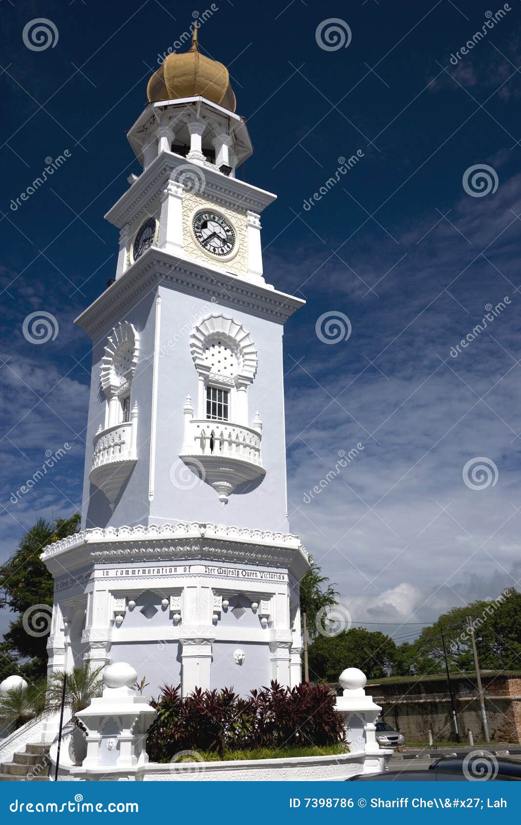 George Town Heritage Clock Tower Stock Photo - Image of architectural ...