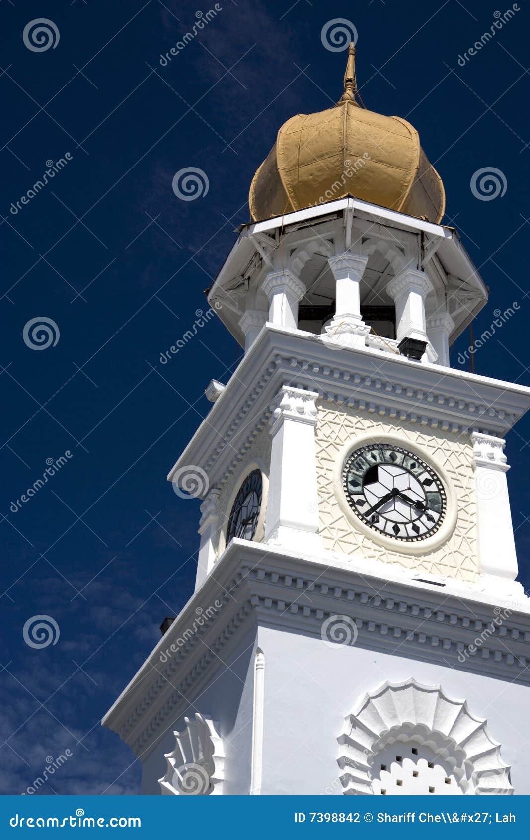 George Town Heritage Clock Tower Stock Photo - Image of town ...