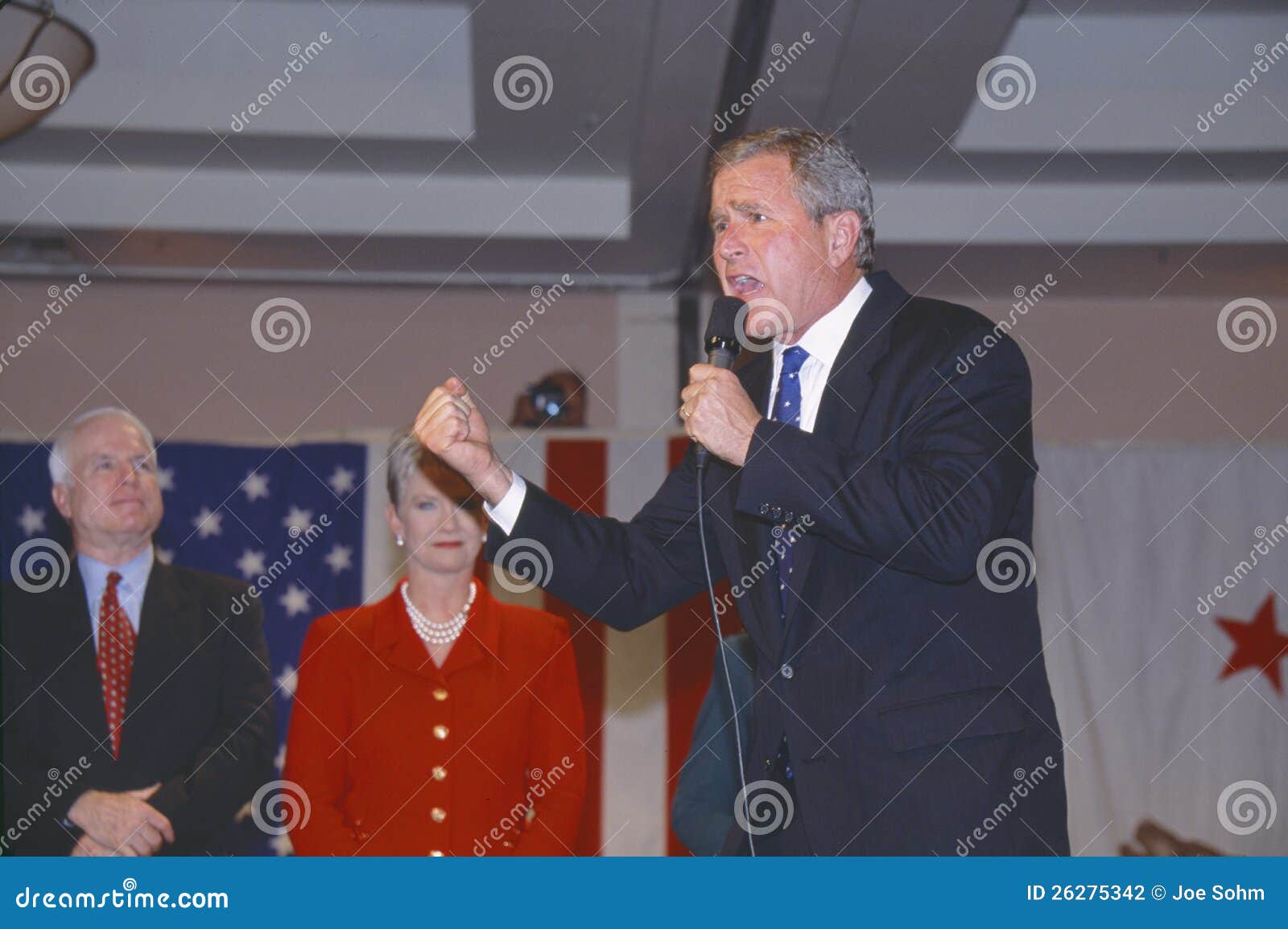 George W. Bush Speaking at Campaign Rally Editorial Photography - Image ...