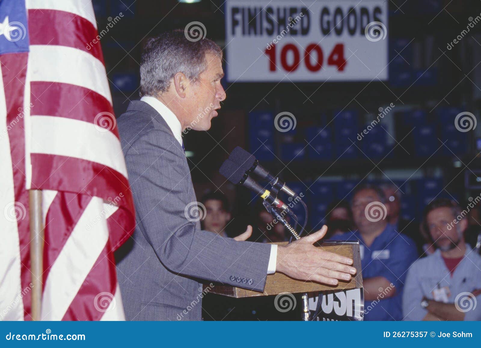 George W. Bush Speaking at Campaign Rally Editorial Photography - Image ...