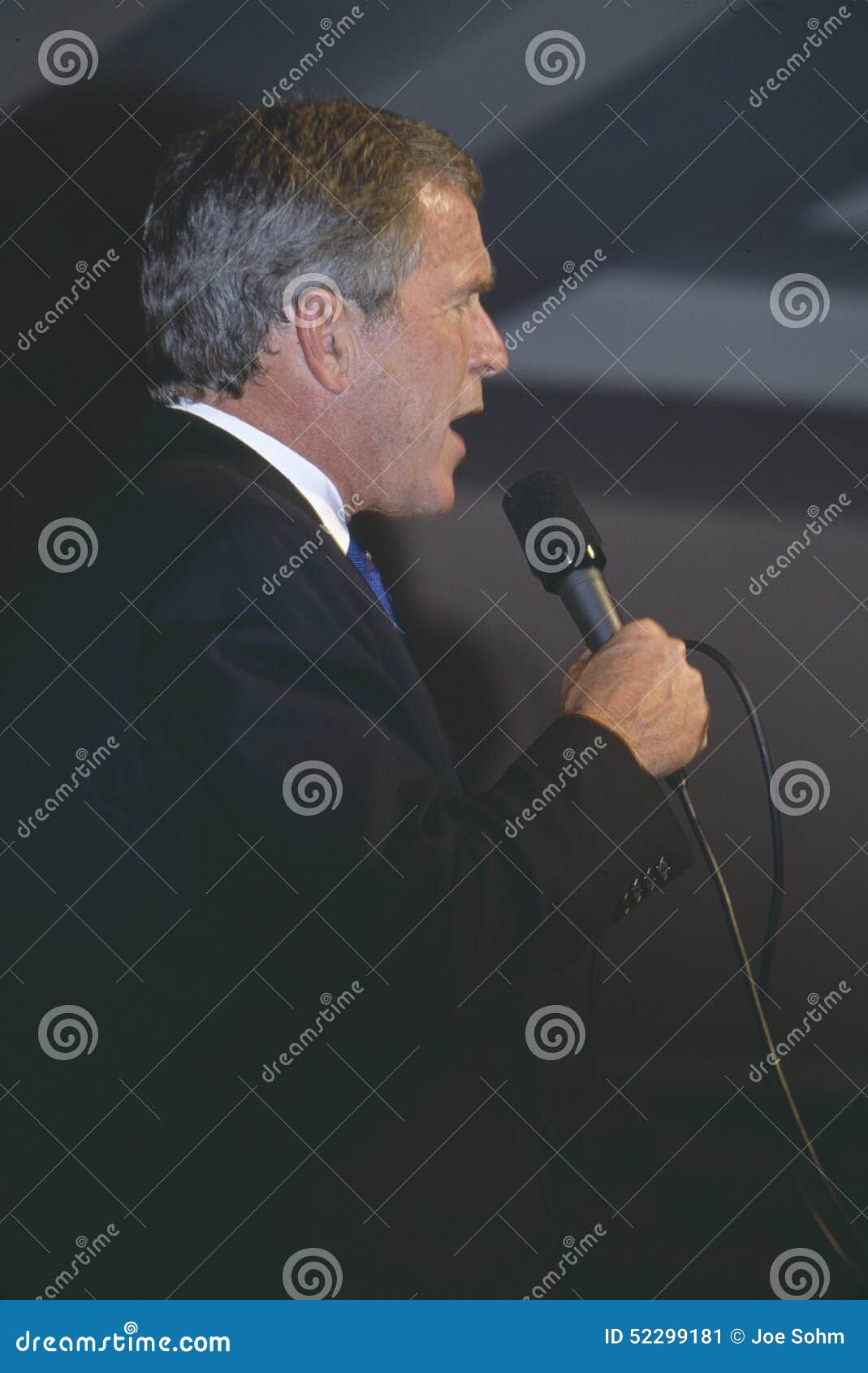 George W. Bush Speaking at Campaign Rally, Burbank, CA in 2000 ...