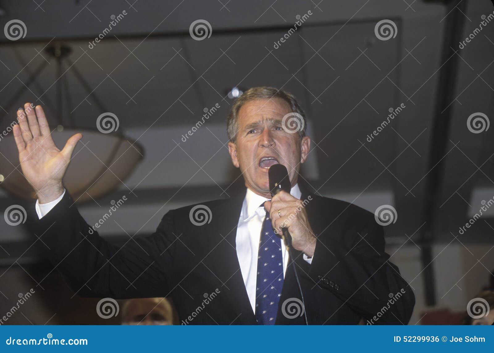 George W. Bush Speaking at Campaign Rally, Burbank, CA in 2000 ...