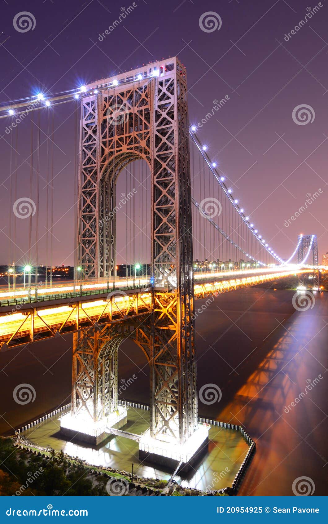 George Washington Bridge stock image. Image of metal - 20954925