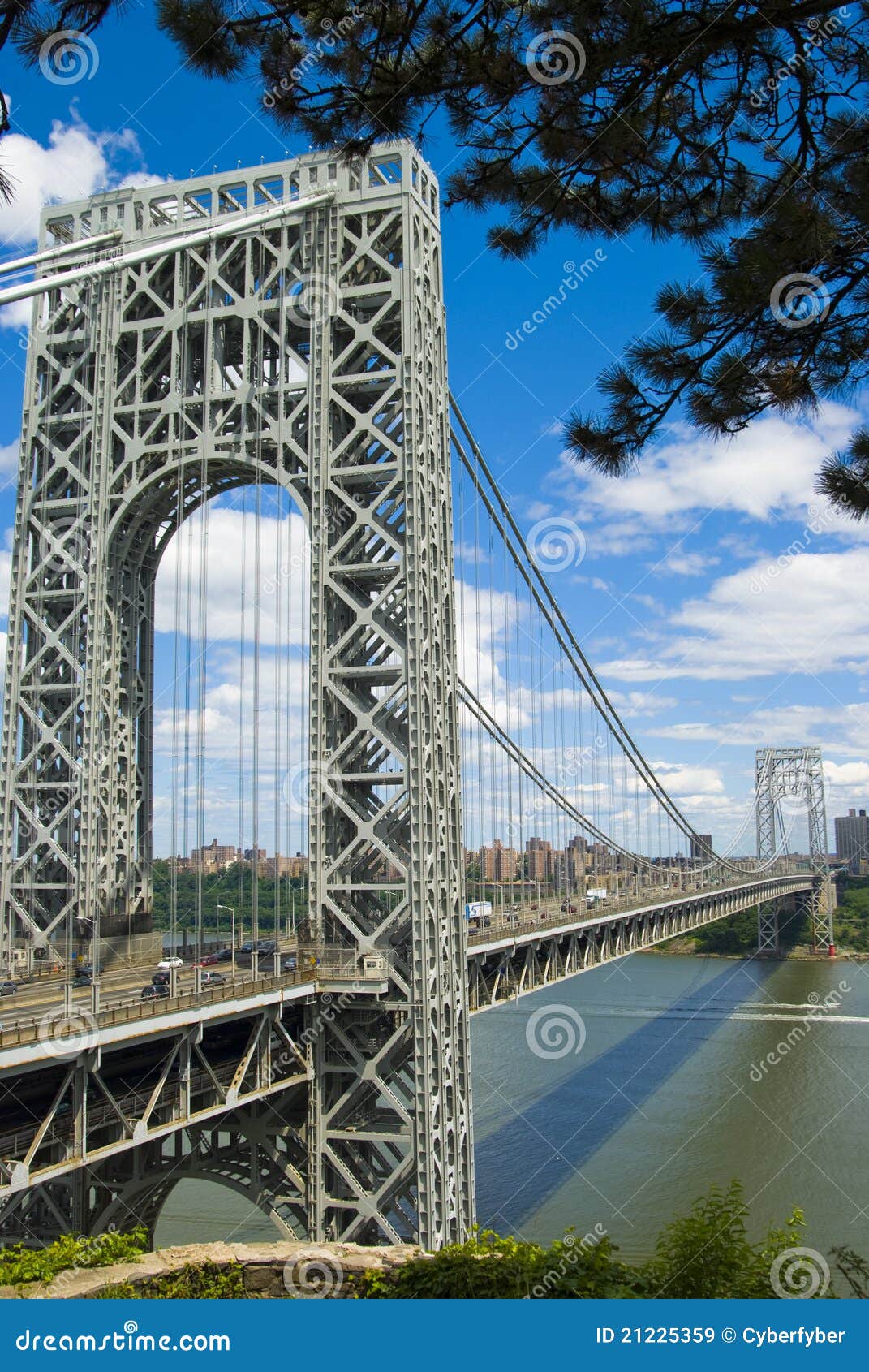 George Washington Bridge Over the Hudson Stock Image - Image of hudson ...
