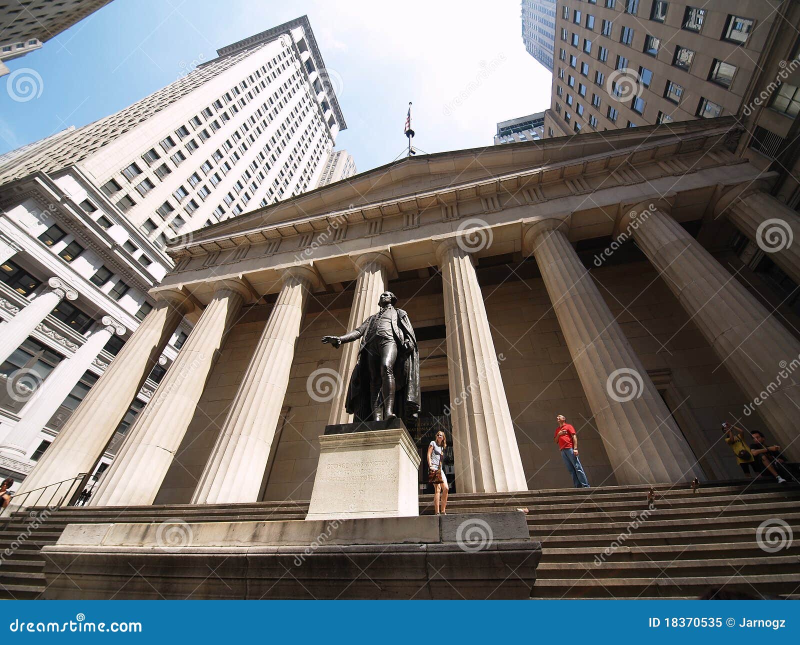 George Washington and Federall Hall Editorial Image - Image of ...