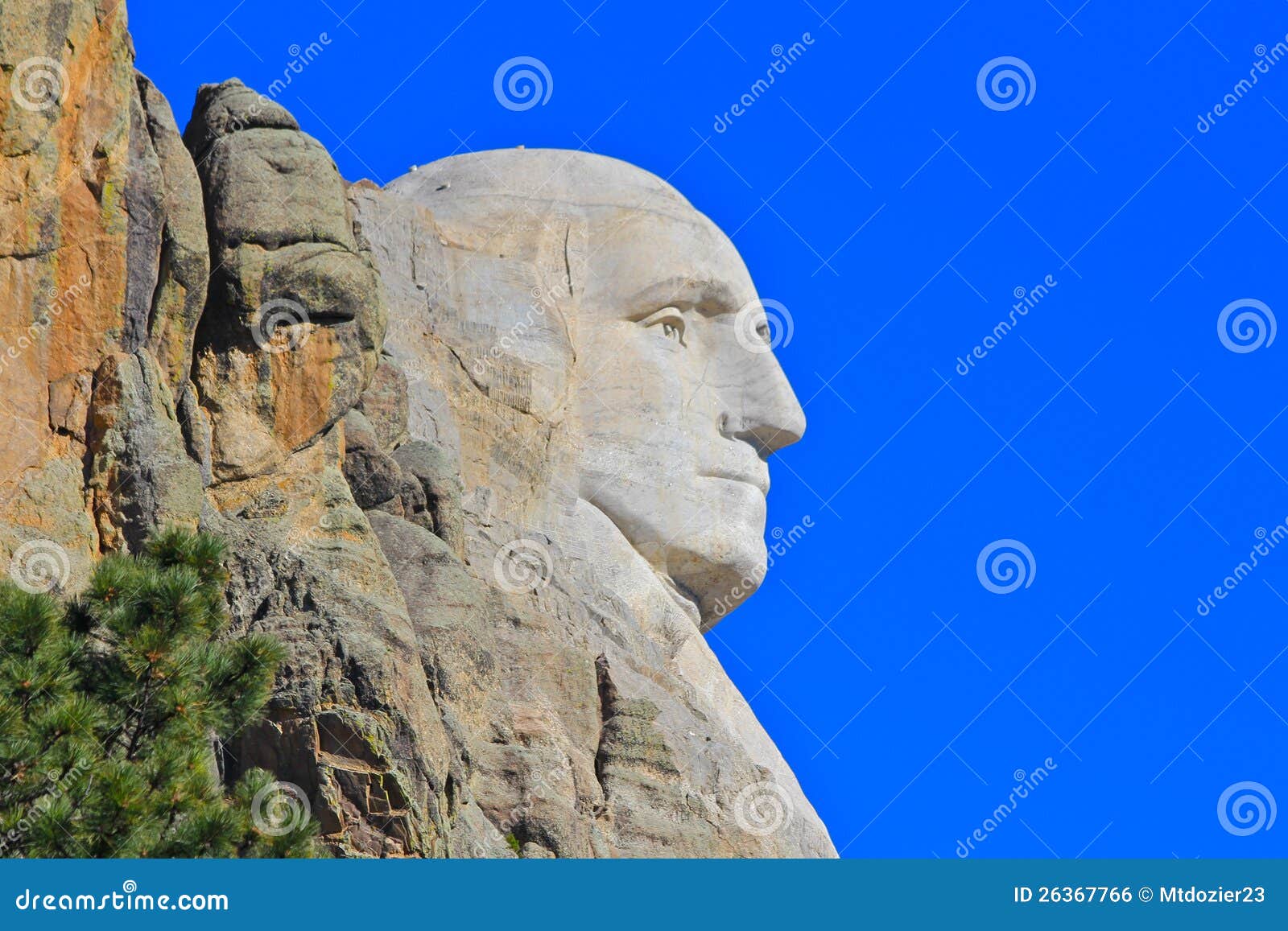 George Washington S Profile Mount Rushmore Stock Photo - Image of ...