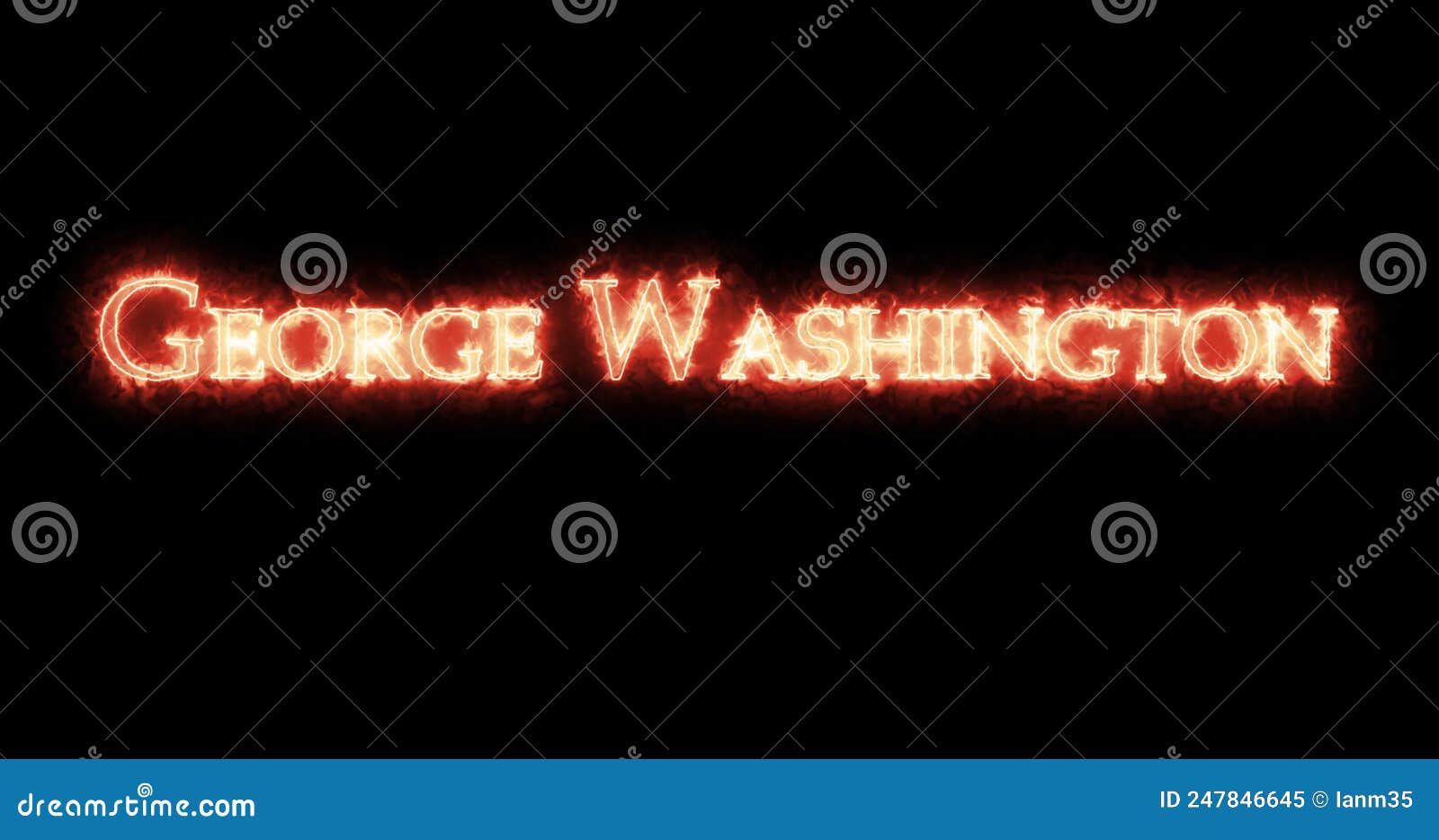 George Washington Written with Fire. Loop Stock Video - Video of ...