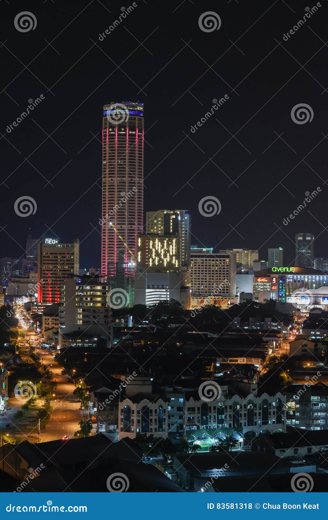 Georgetown, Komtar Tower and City View Editorial Stock Photo - Image of ...