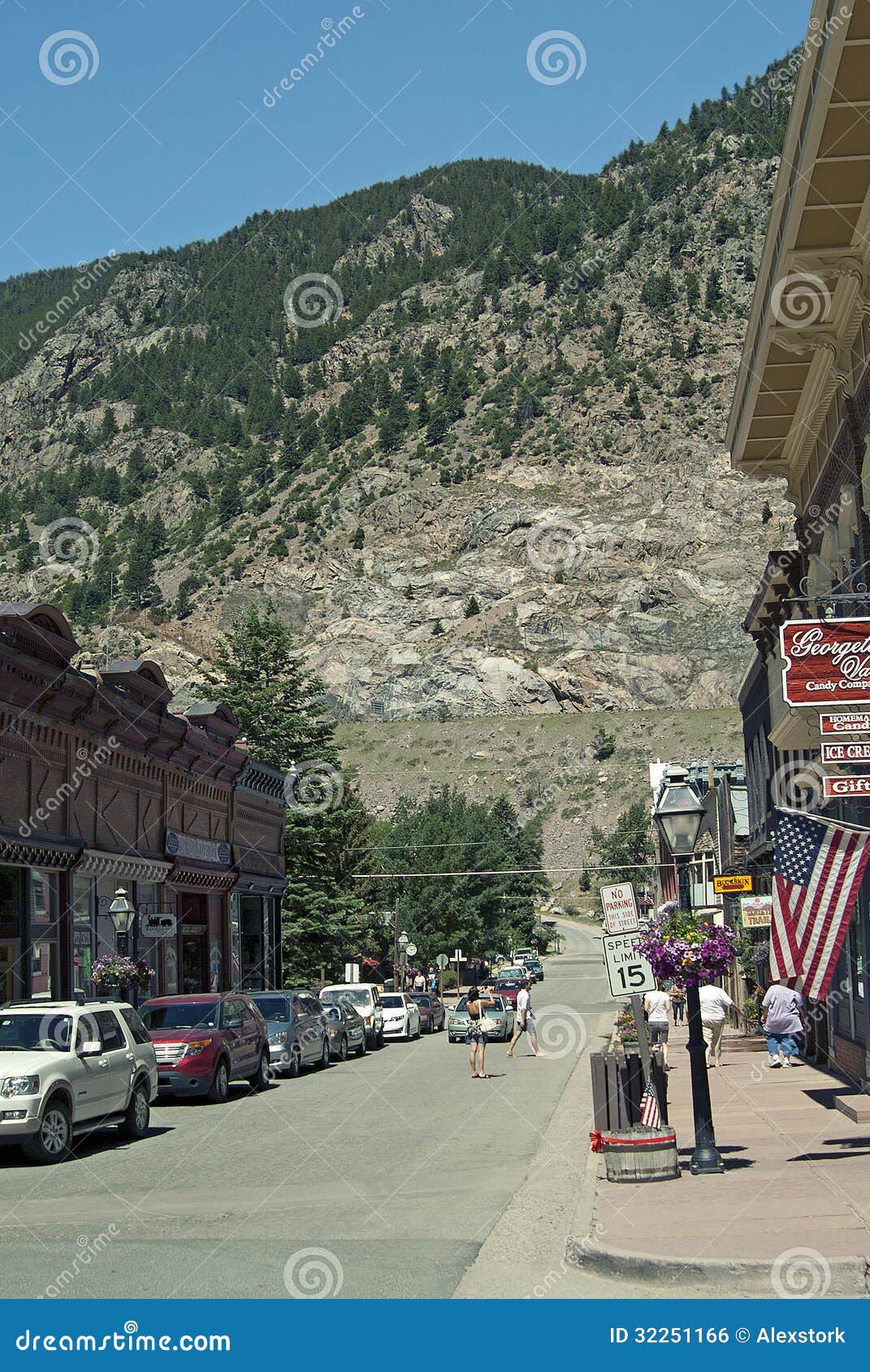 Georgetown Main Street redaktionelles foto. Bild von schaufenster ...