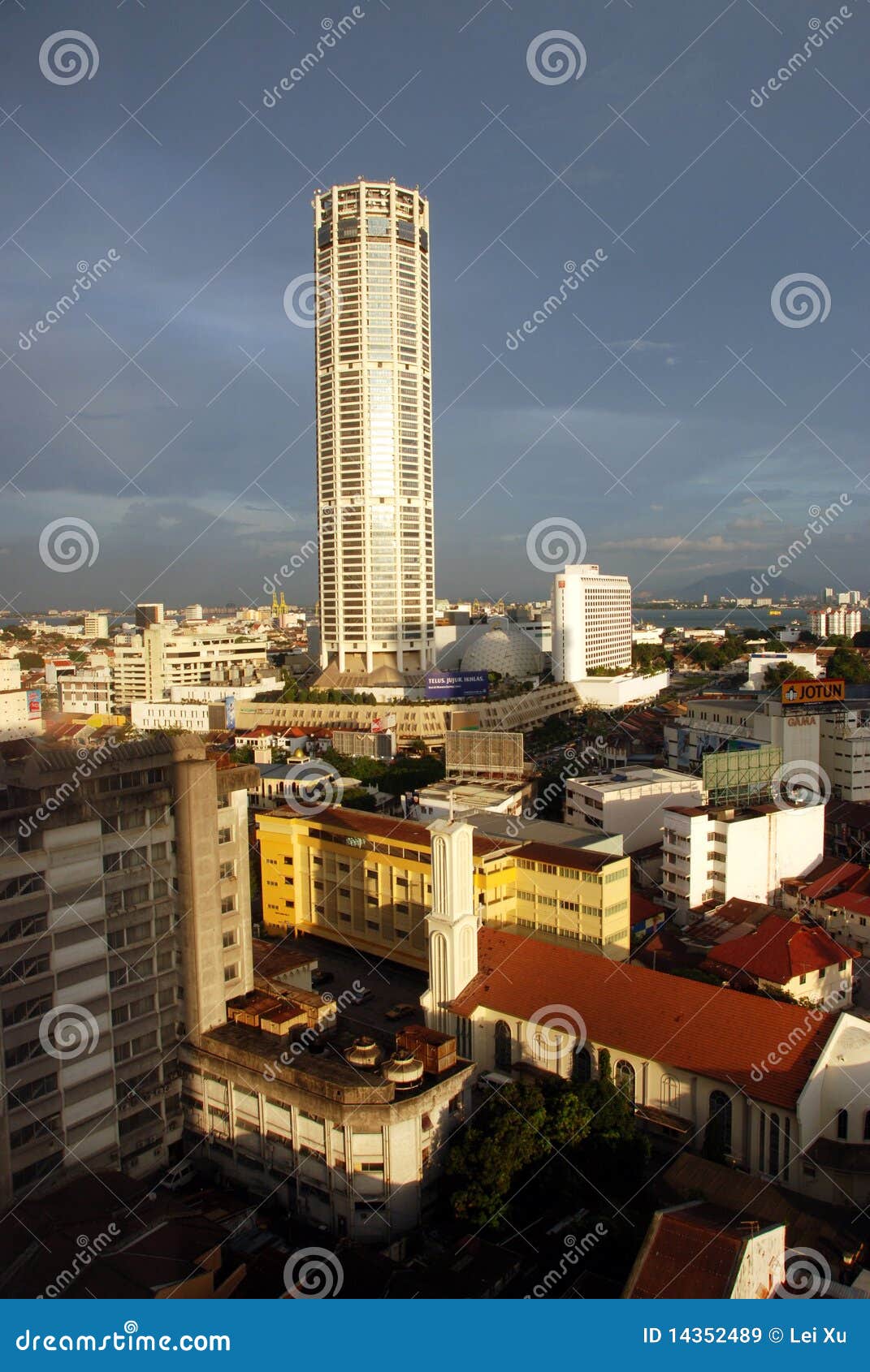 Georgetown, Malaysia: Komtar Tower Editorial Stock Image - Image of ...