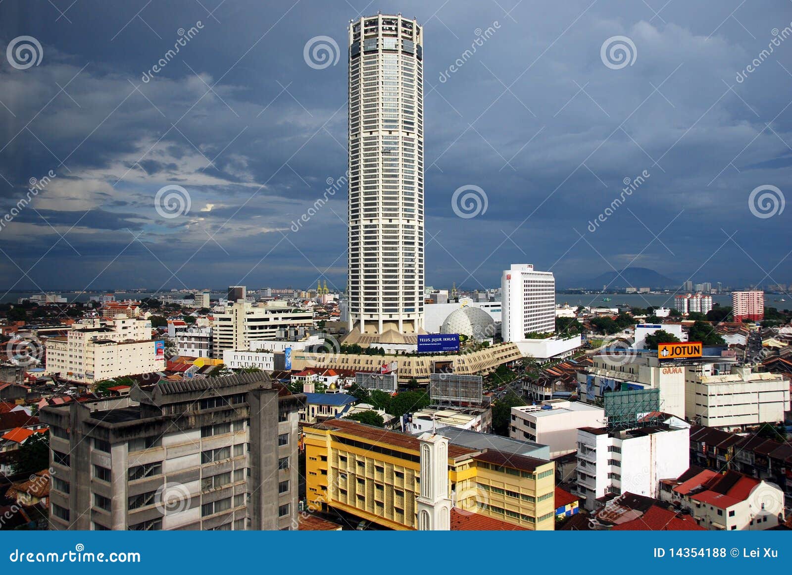 Georgetown, Malaysia: Komtar Tower and City View Editorial Stock Photo ...