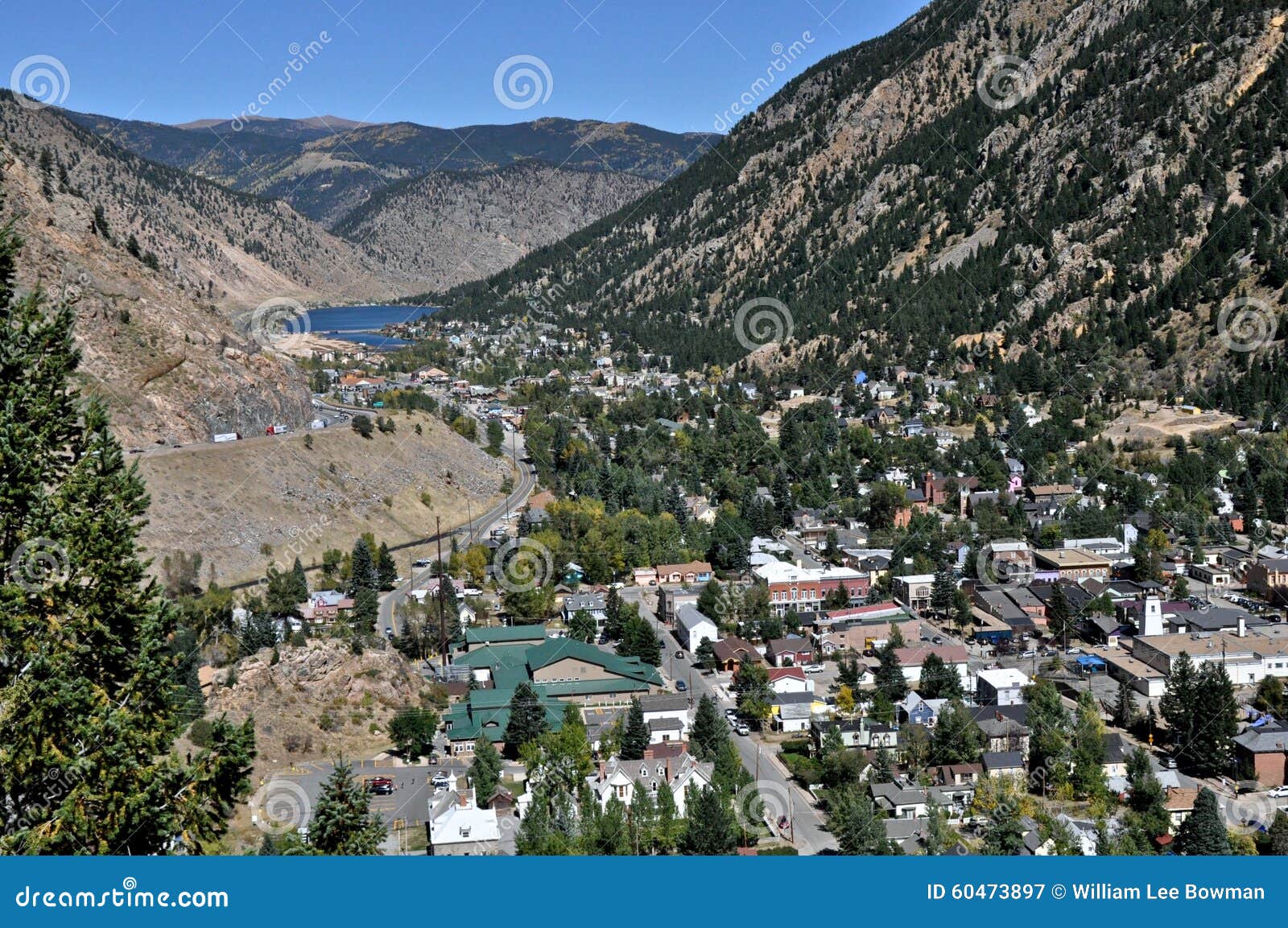 Georgetown Overview stock image. Image of colorado, valley - 60473897