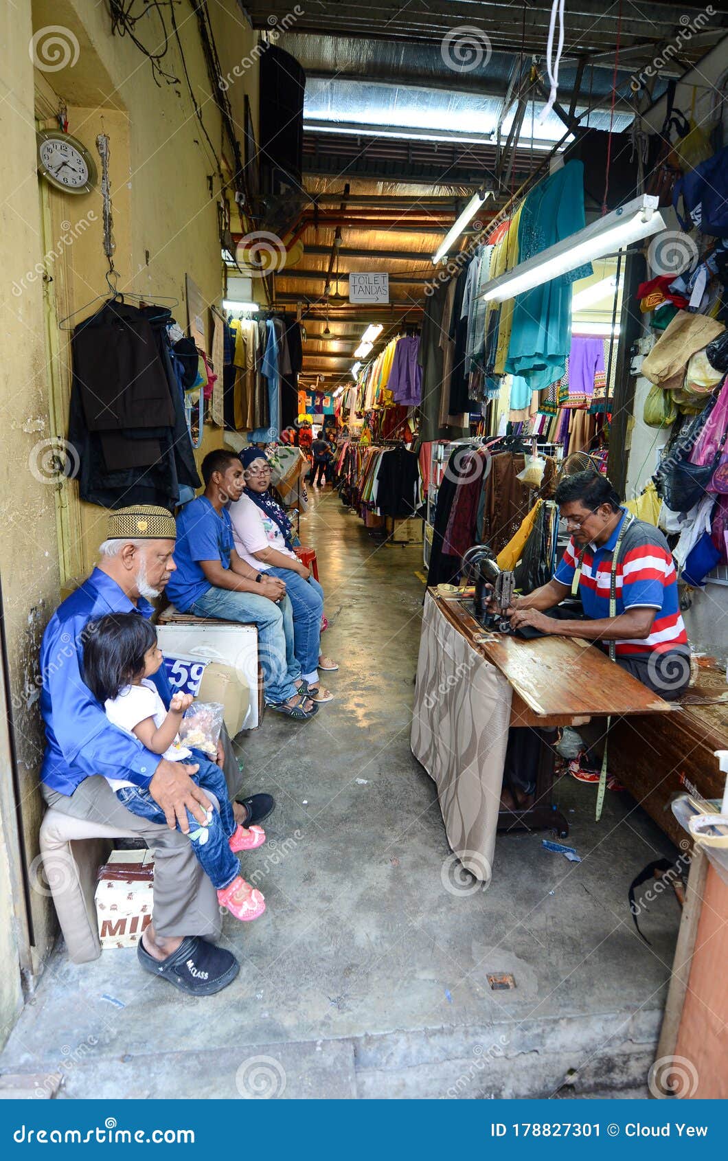 A Tailor Work at the Stall. Editorial Photo - Image of occupation ...