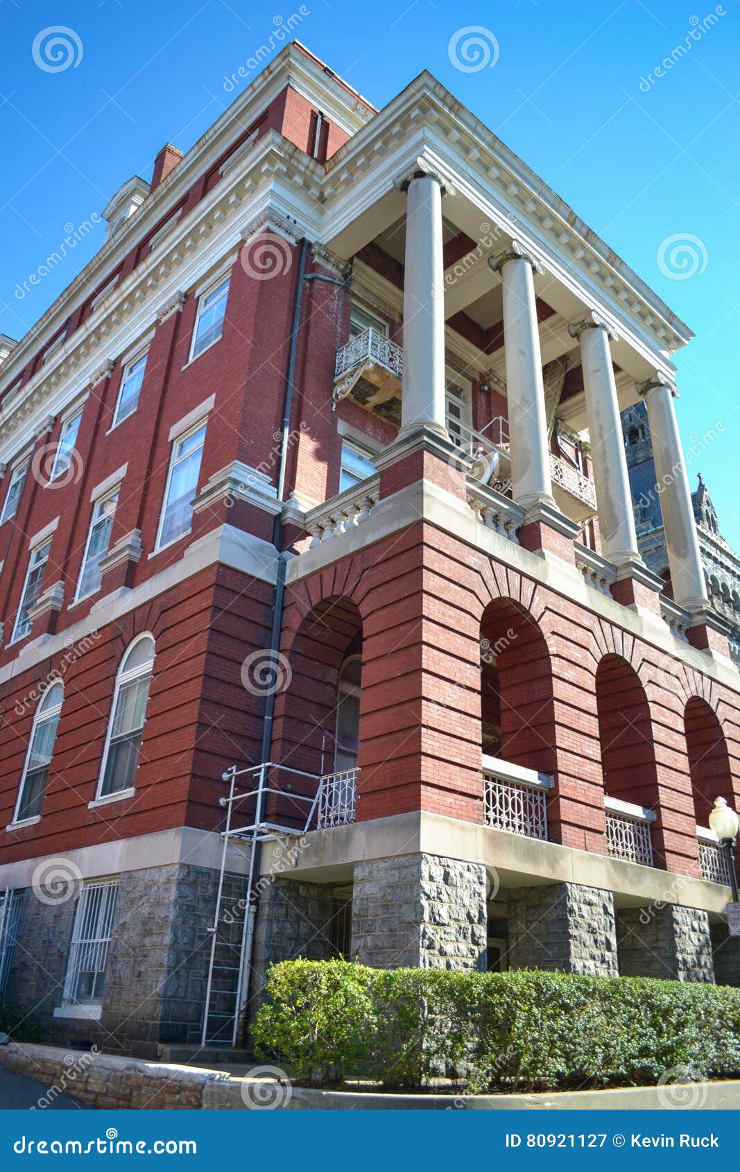 Georgetown University stock image. Image of clock, building - 80921127