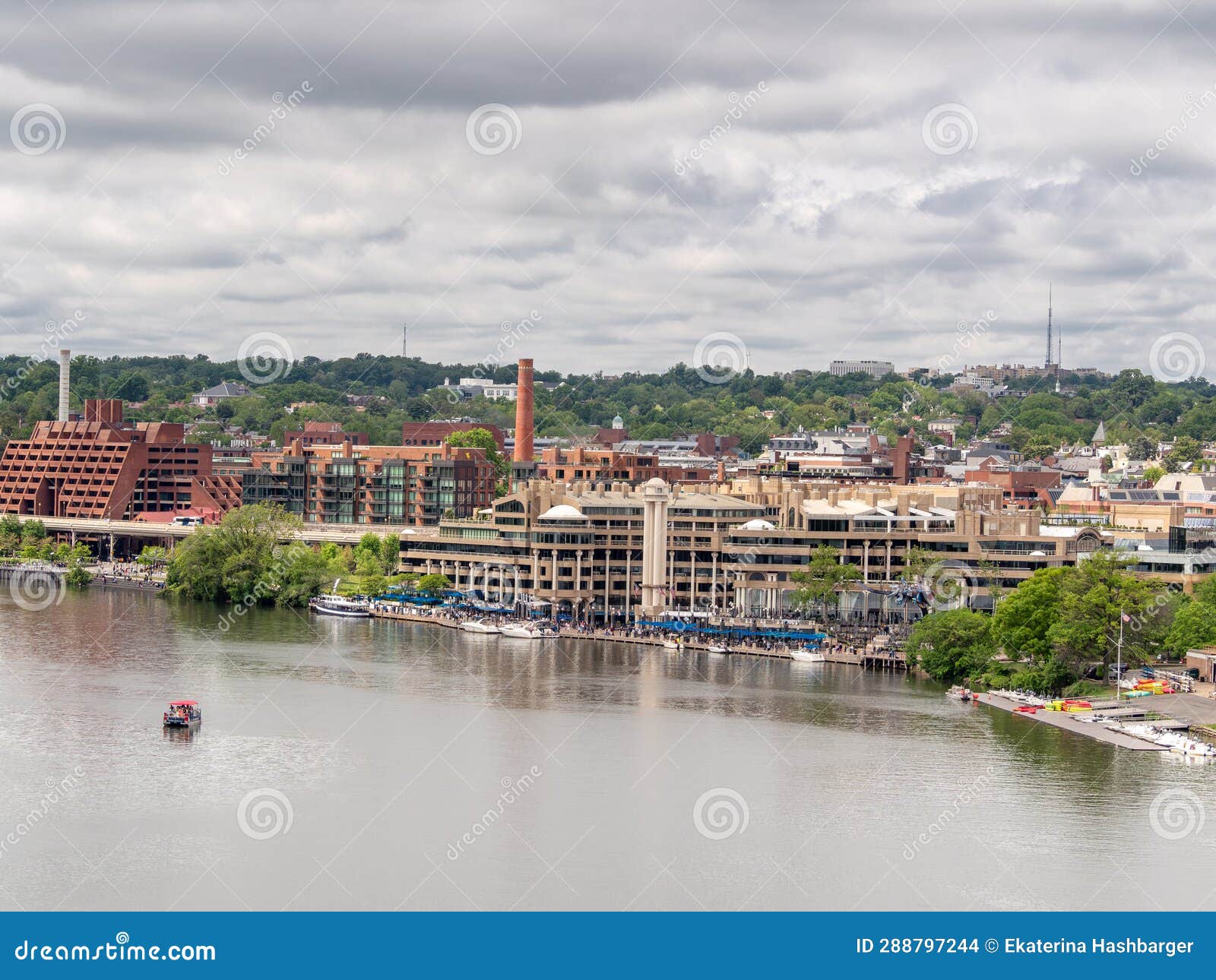 Georgetown Waterfront Park, View from the Potomac River. Washington DC ... Georgetown Waterfront Park, View from the Potomac River. Washington DC ...