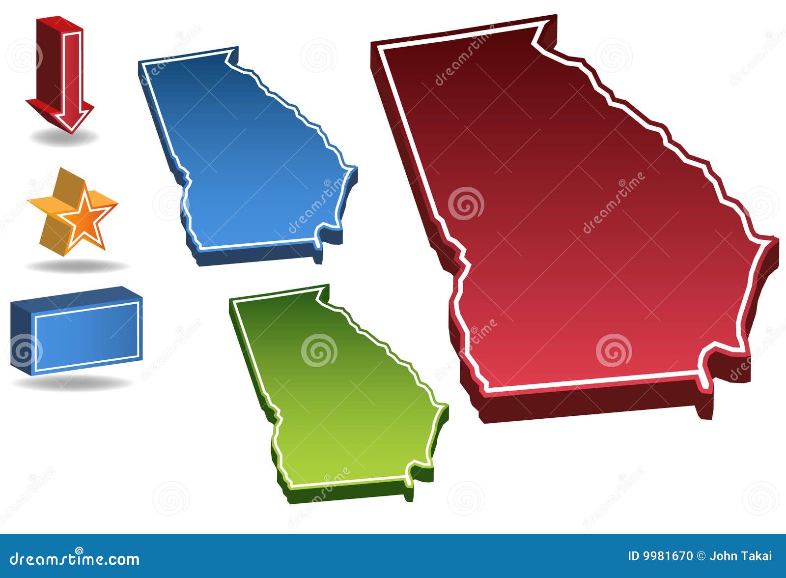 Georgia Map Cartoon Vector | CartoonDealer.com #31464425
