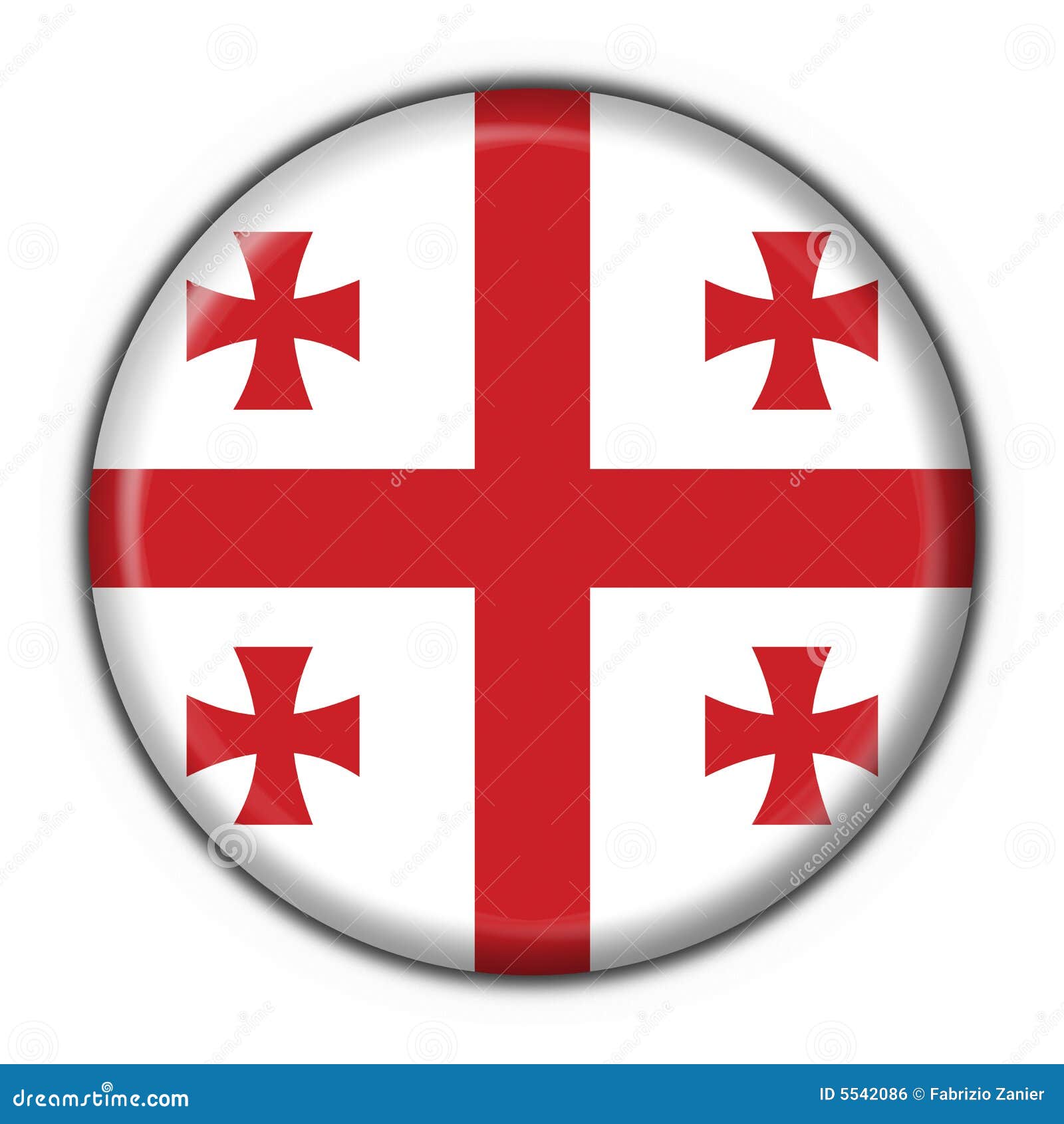 Georgia Button Flag Round Shape Stock Illustration - Illustration of ...