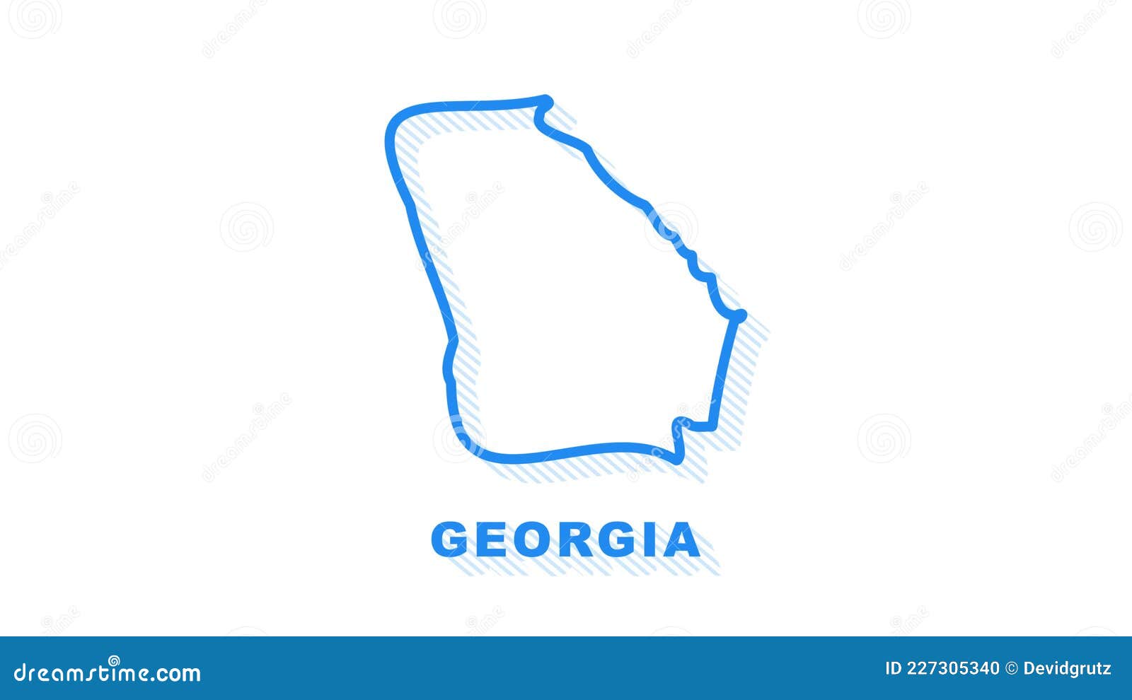 Georgia City Map Outline Animation. Motion Graphics. Stock Footage ...