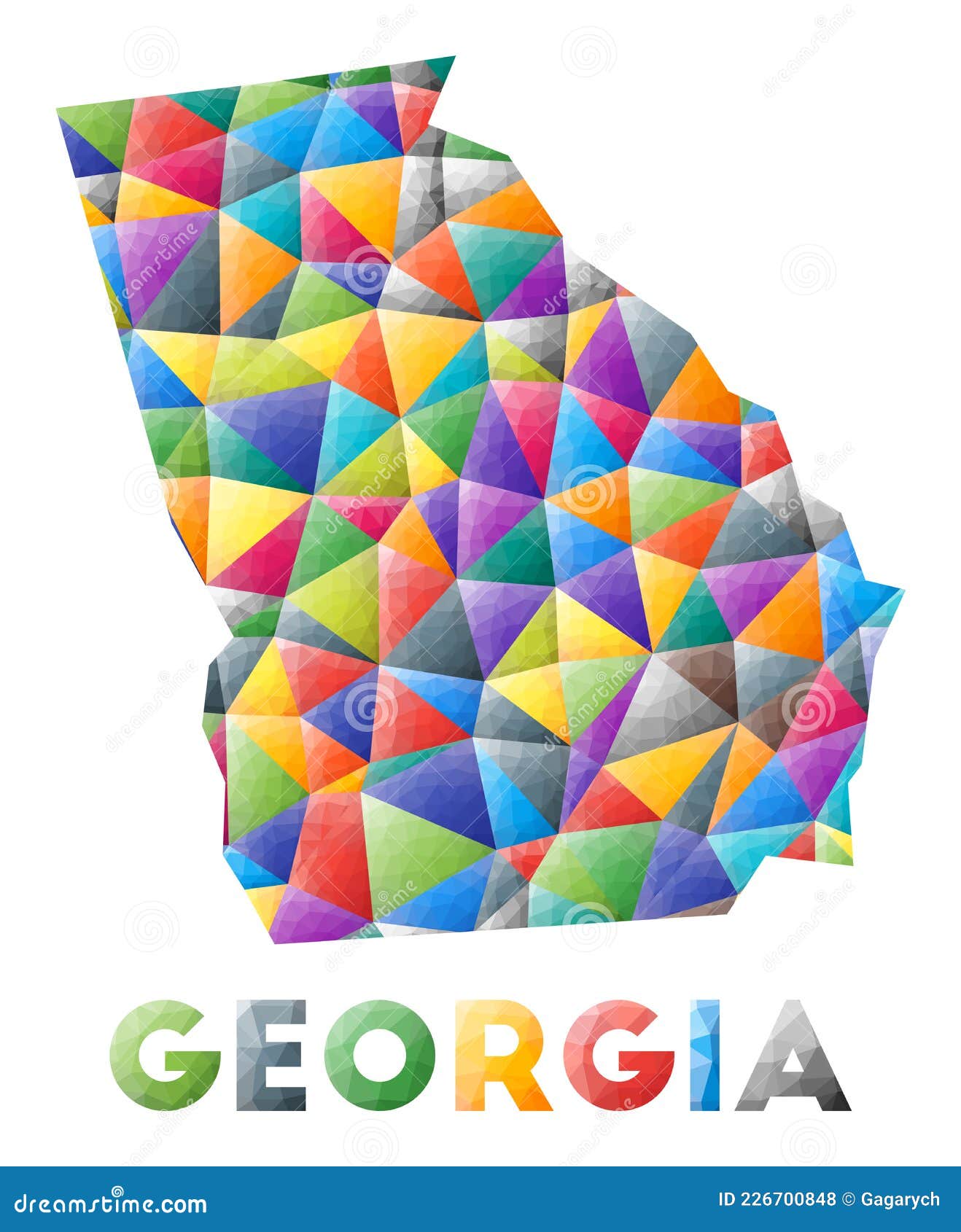 Colorful Georgia Political Map With Clearly Labeled, Separated Layers ...