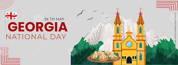 Georgia National Day Background Design . Independence Day 26 May ...