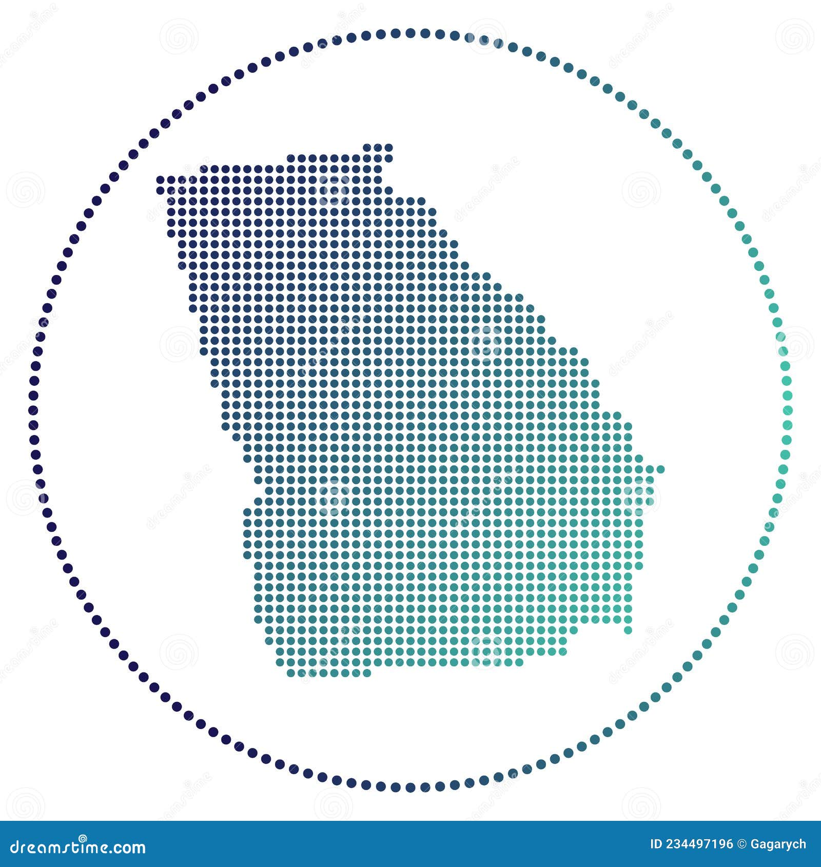 Georgia digital badge. stock vector. Illustration of design - 234497196