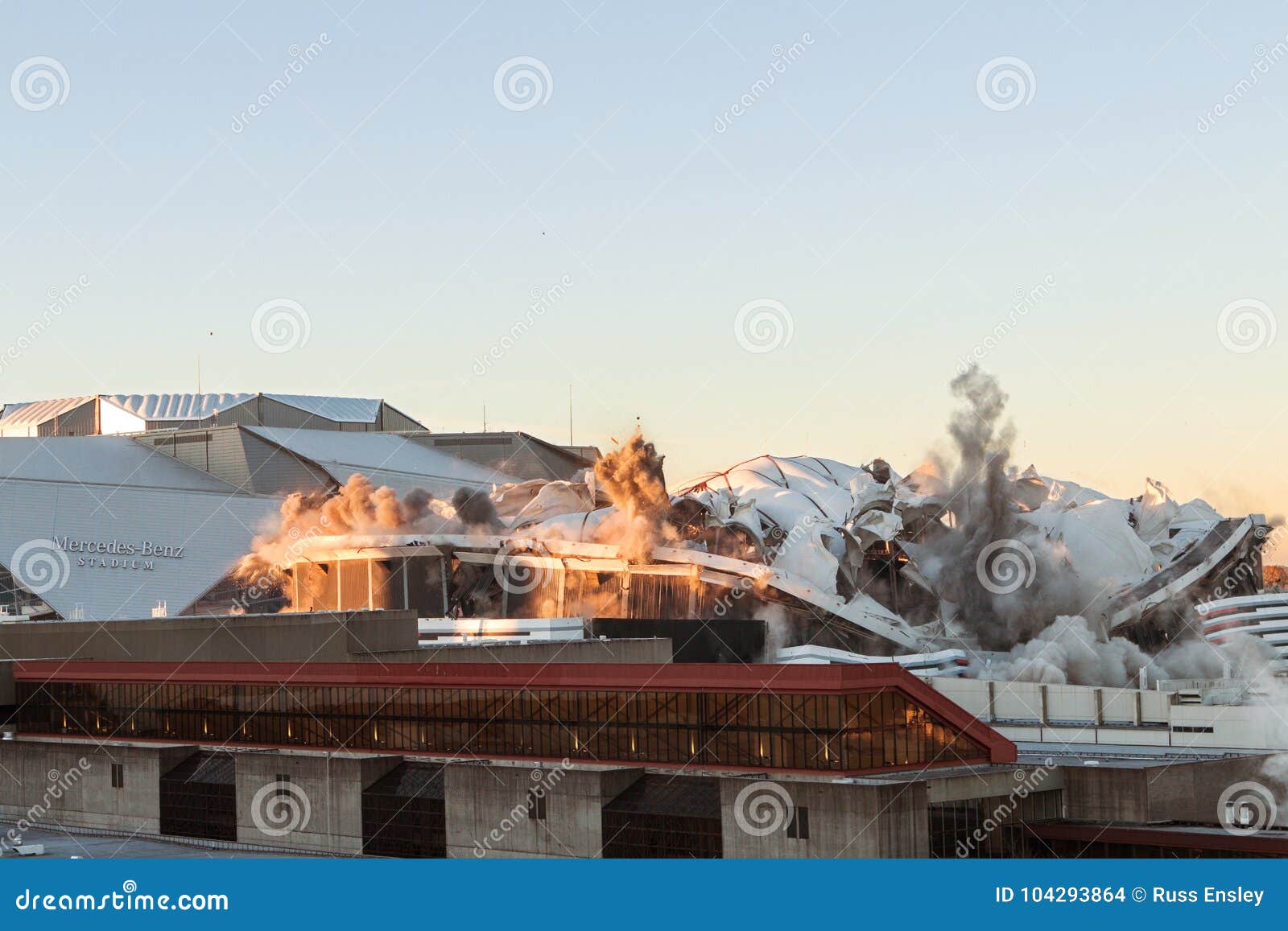 Georgia Dome is Imploded and Collapses on Itself in Atlanta Editorial ...