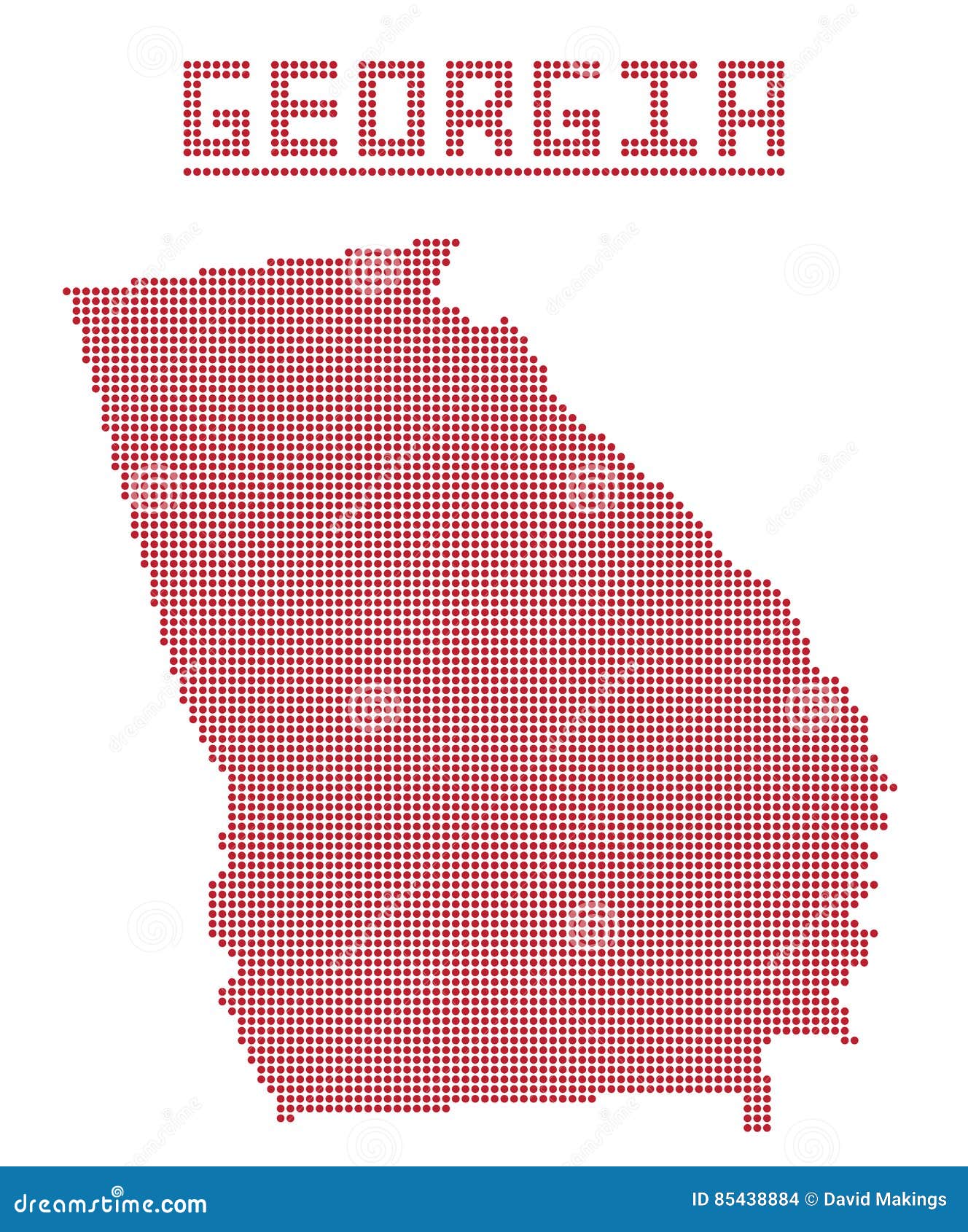 Georgia Dot Map stock illustration. Illustration of south - 85438884