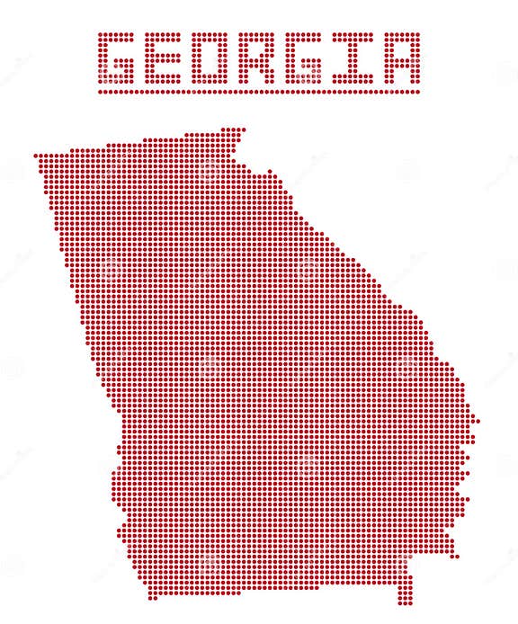 Georgia Dot Map stock illustration. Illustration of south - 85438884