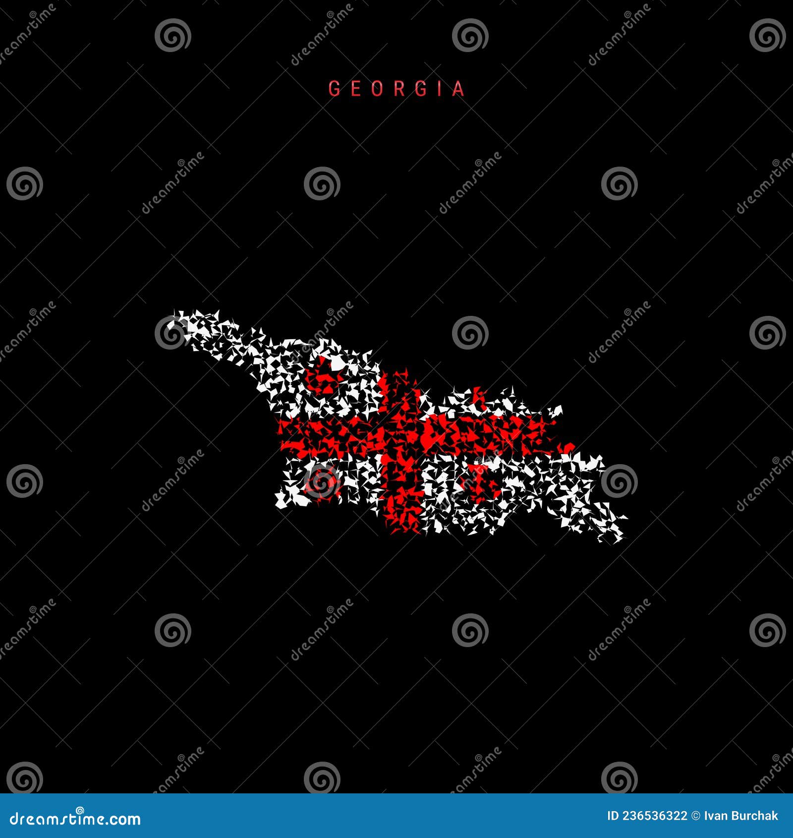 Flag Of The Georgian Soviet Socialist Republic From 1922 To 1937 Vector ...