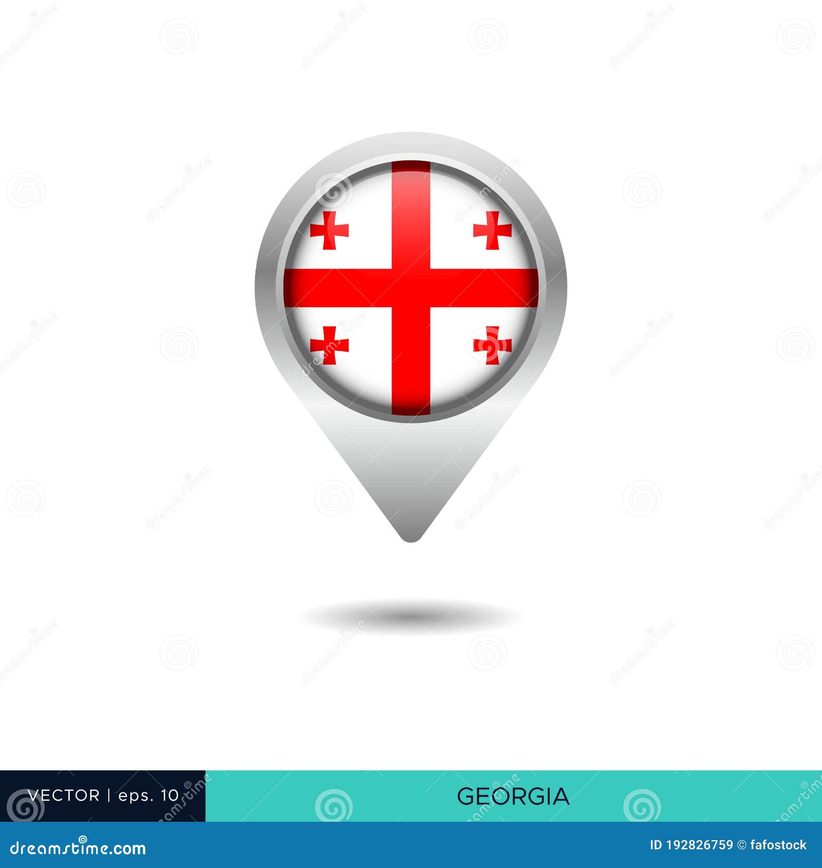 Georgia Flag Map Pin Vector Design Template. Stock Vector ...