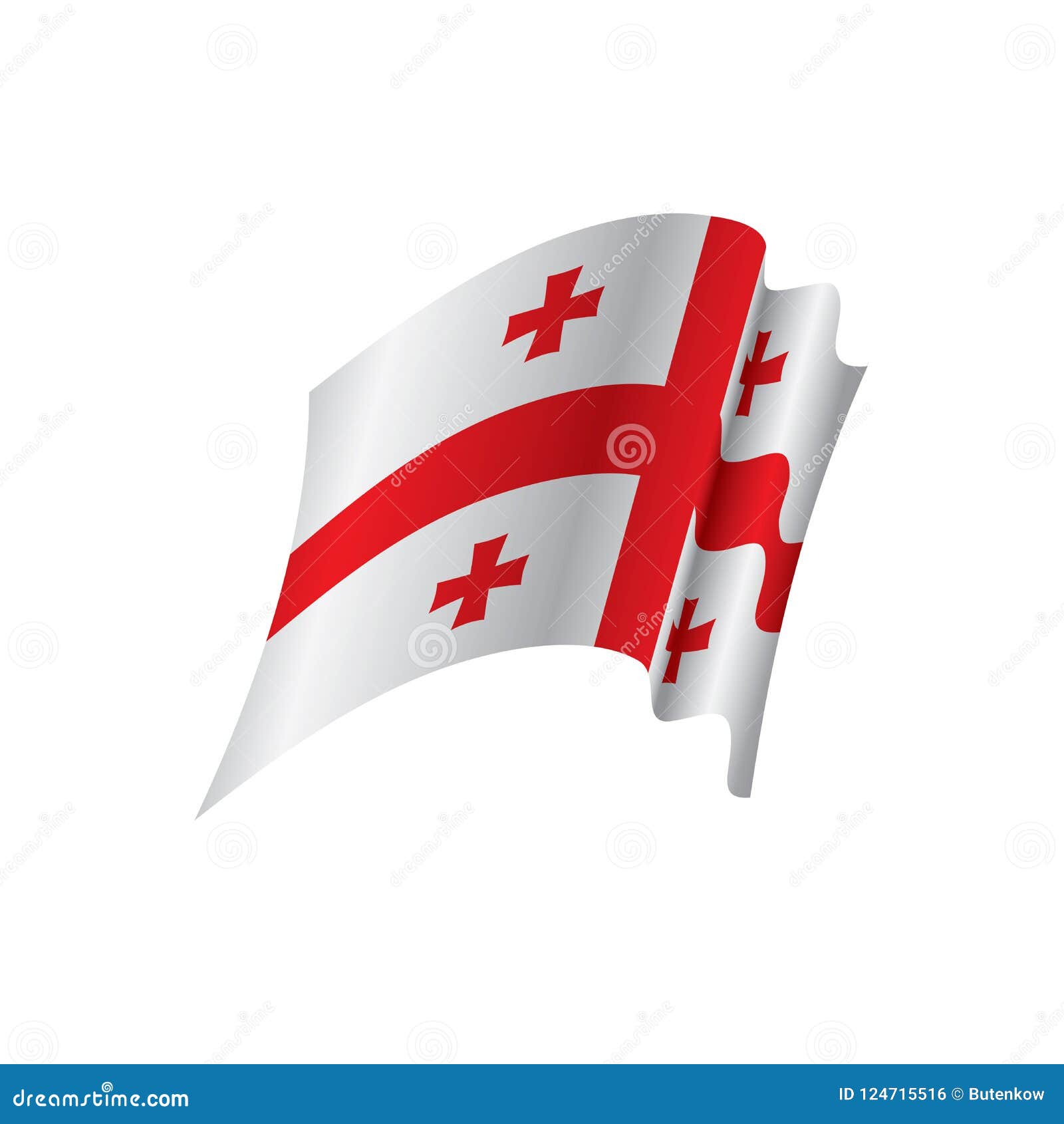 Georgia Flag, Vector Illustration Stock Vector - Illustration of ...