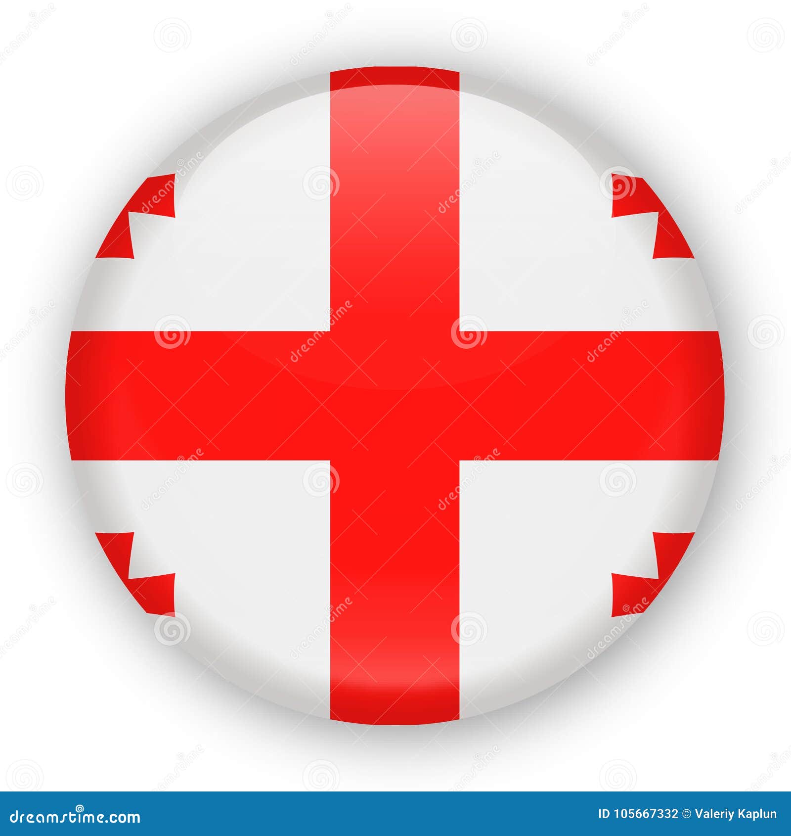 Georgia Flag Vector Round Icon Illustrazione di Stock - Illustrazione ...