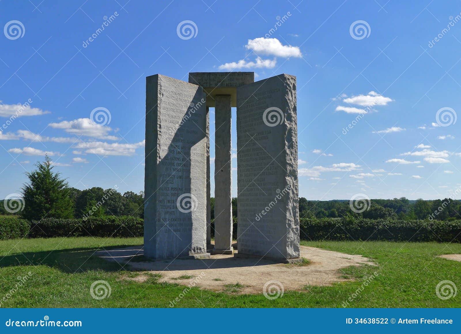Georgia Guidestones stock photo. Image of message, modern - 34638522
