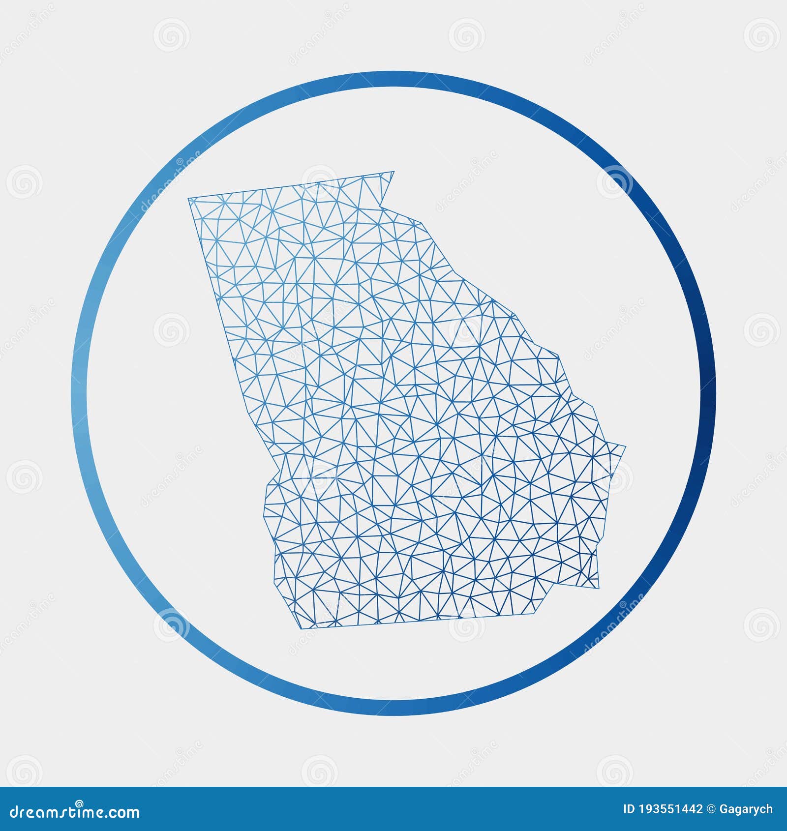 Georgia icon. stock vector. Illustration of geometric - 193551442