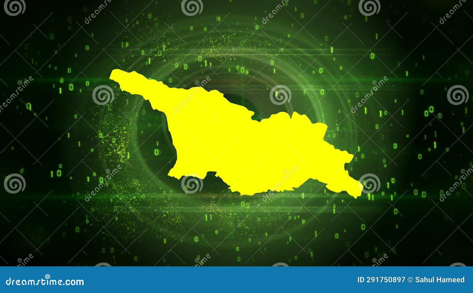 Georgia Map on Digital Background Stock Illustration - Illustration of ...