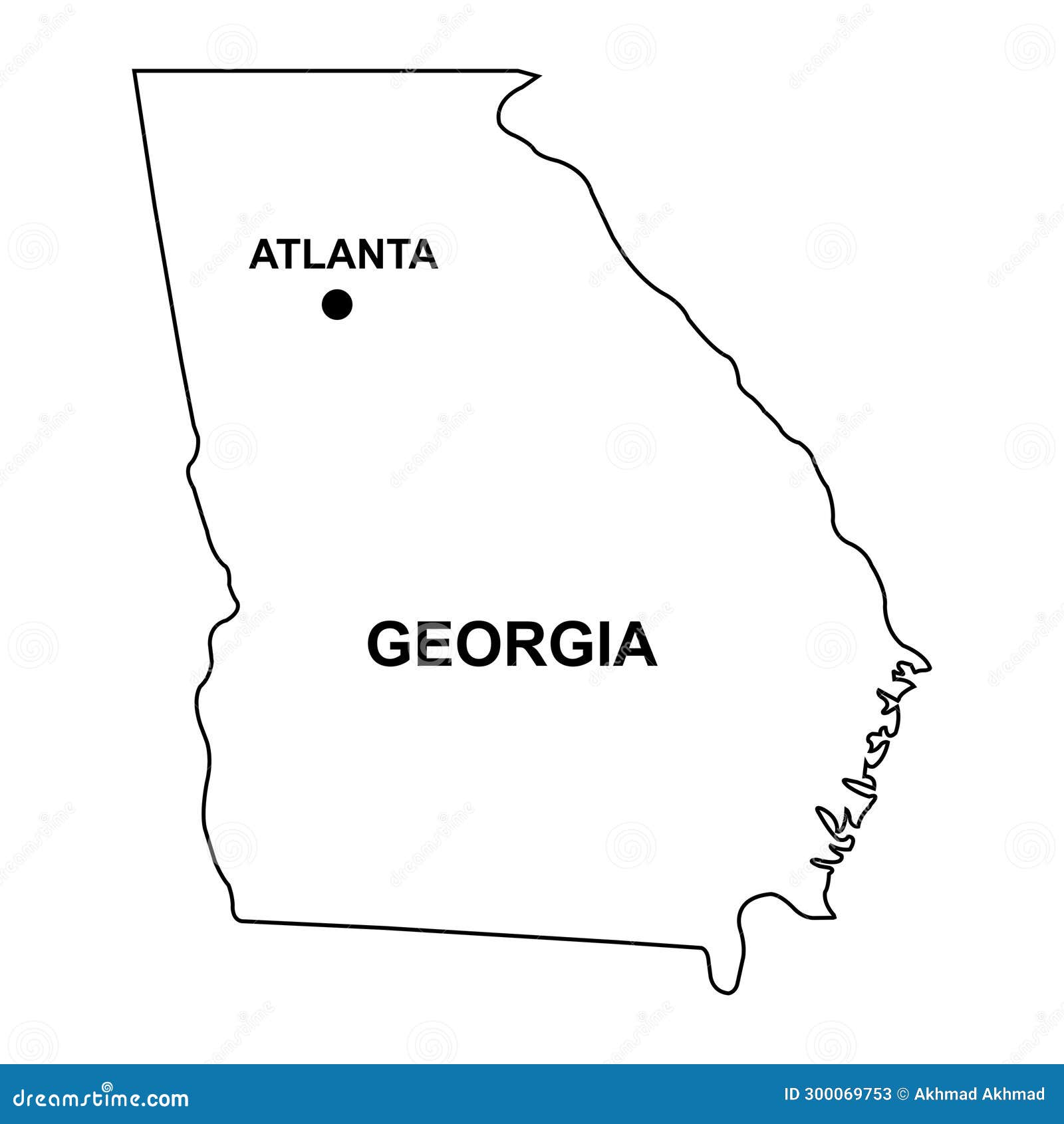 Georgia map icon stock vector. Illustration of continent - 300069753
