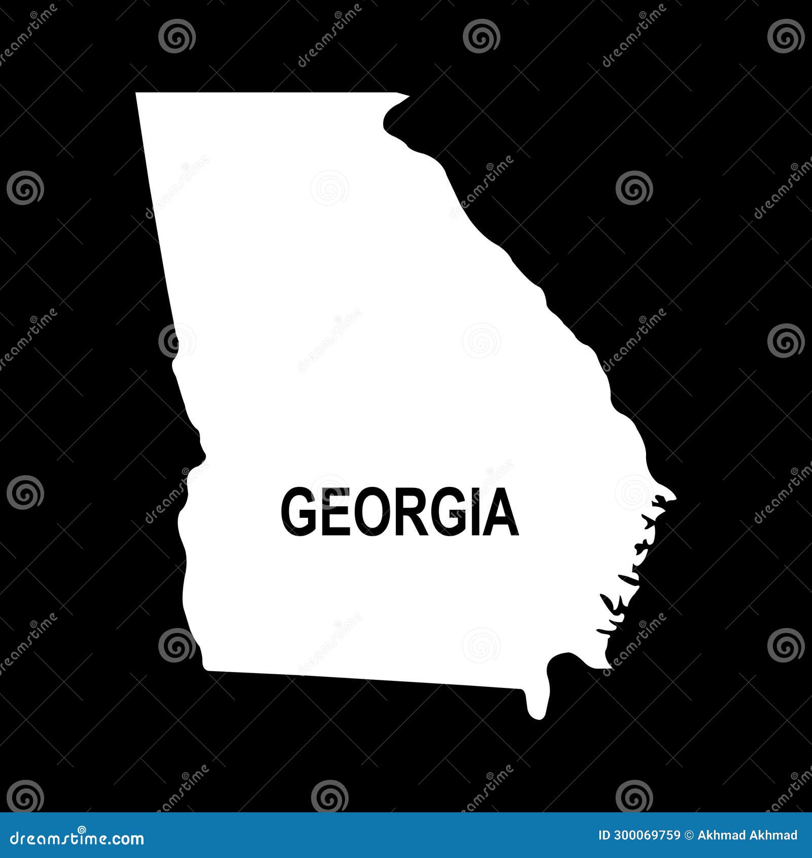 Georgia map icon stock vector. Illustration of states - 300069759