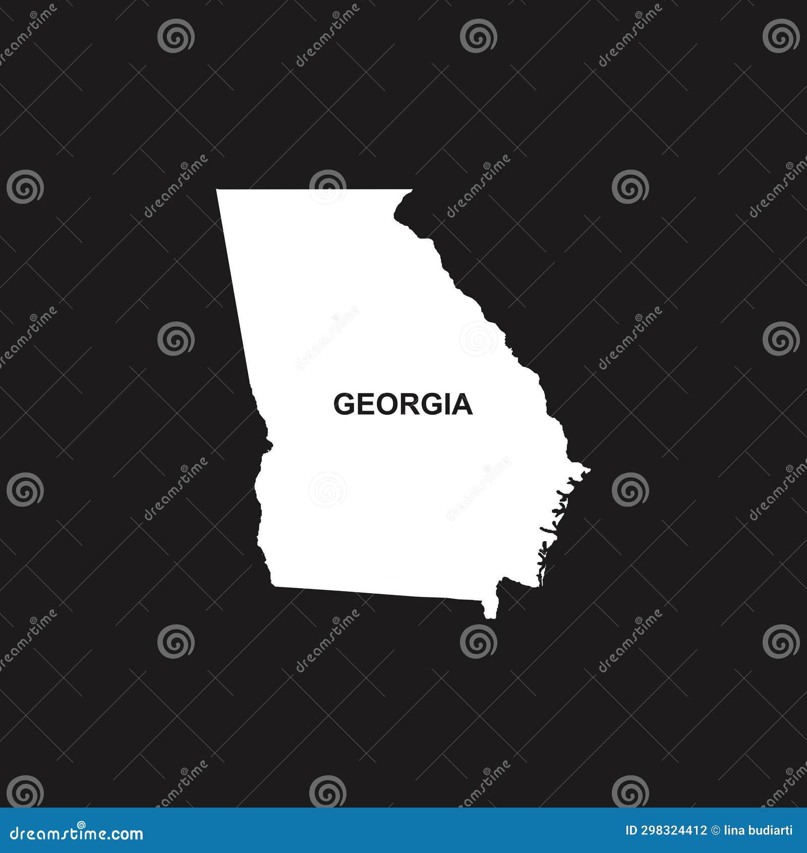 Georgia map icon stock vector. Illustration of symbol - 298324412