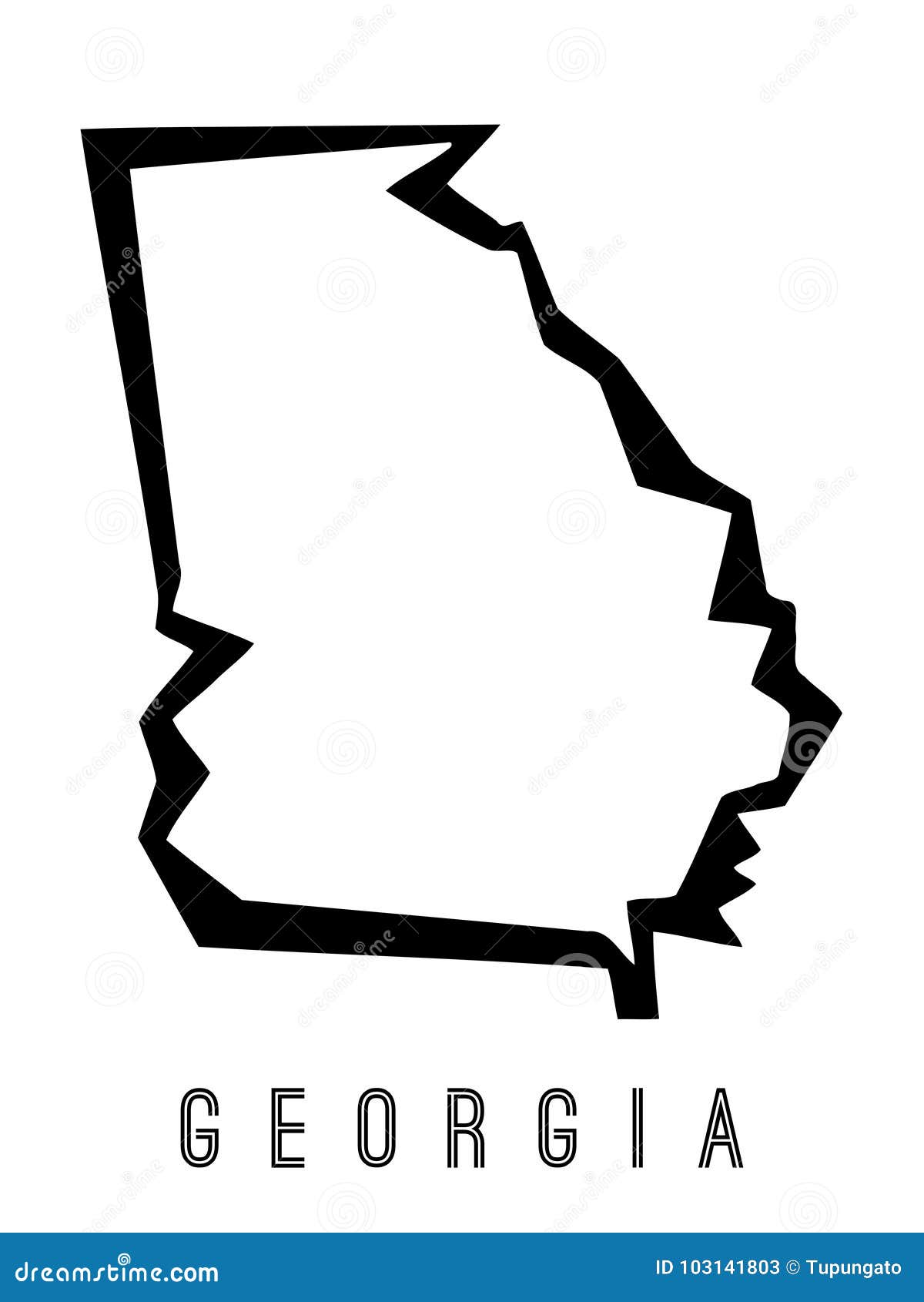 Georgia geometric map stock vector. Illustration of symbolic - 103141803