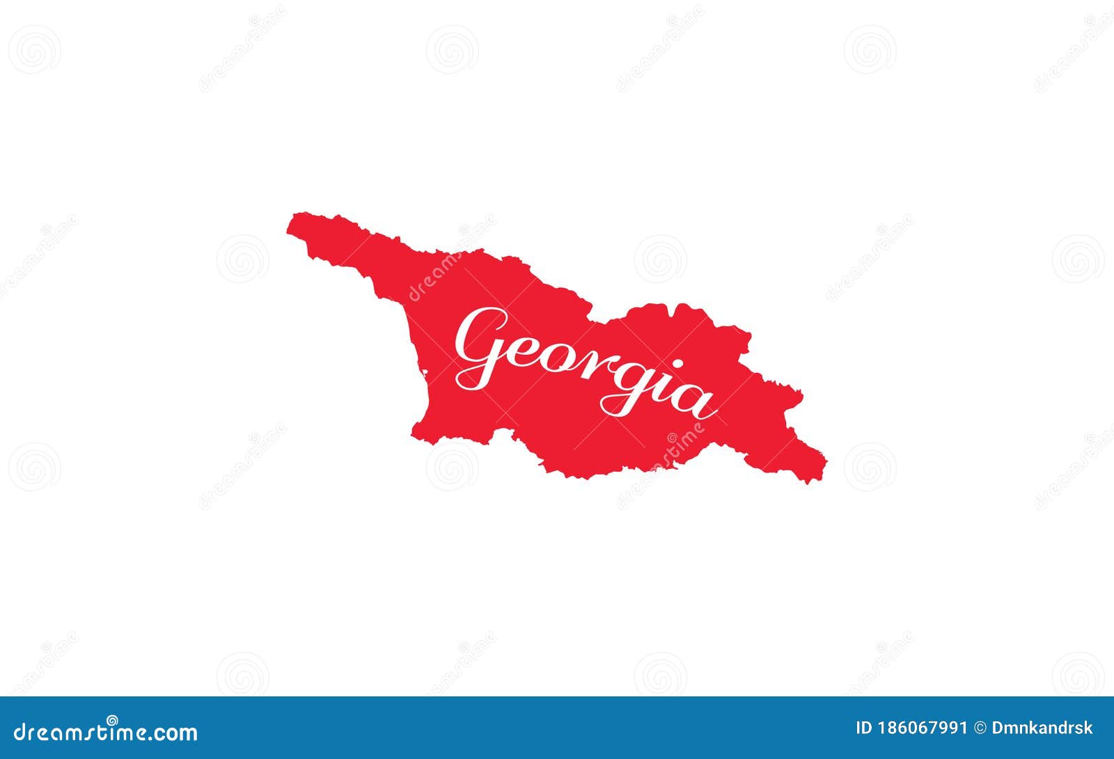 Georgia Outline Map Country Shape Stock Vector - Illustration of chart ...