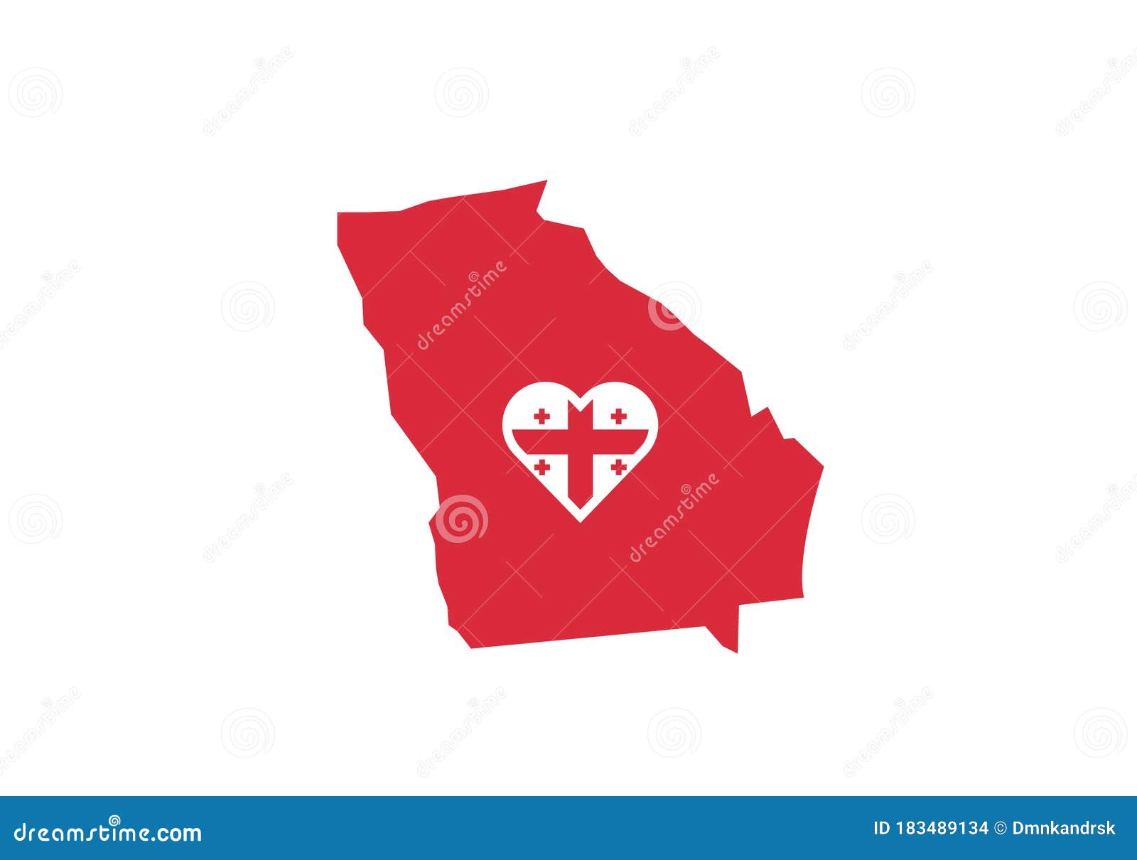 Georgia Outline Map State Shape United States Stock Vector ...