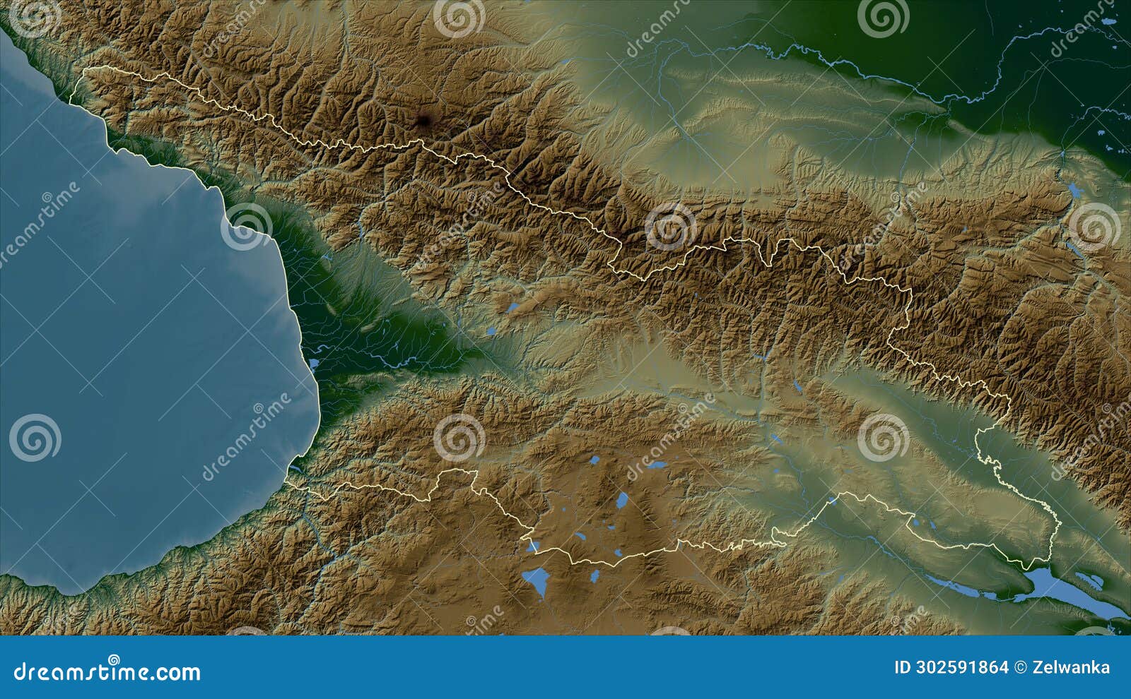 Georgia outlined. Physical stock illustration. Illustration of georgia ...
